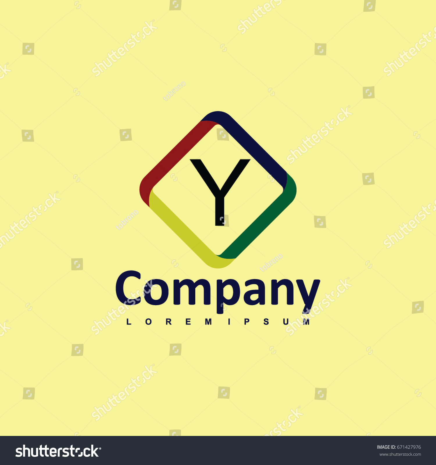 Y Company Logo Vector Template Stock Vector (Royalty Free) 671427976
