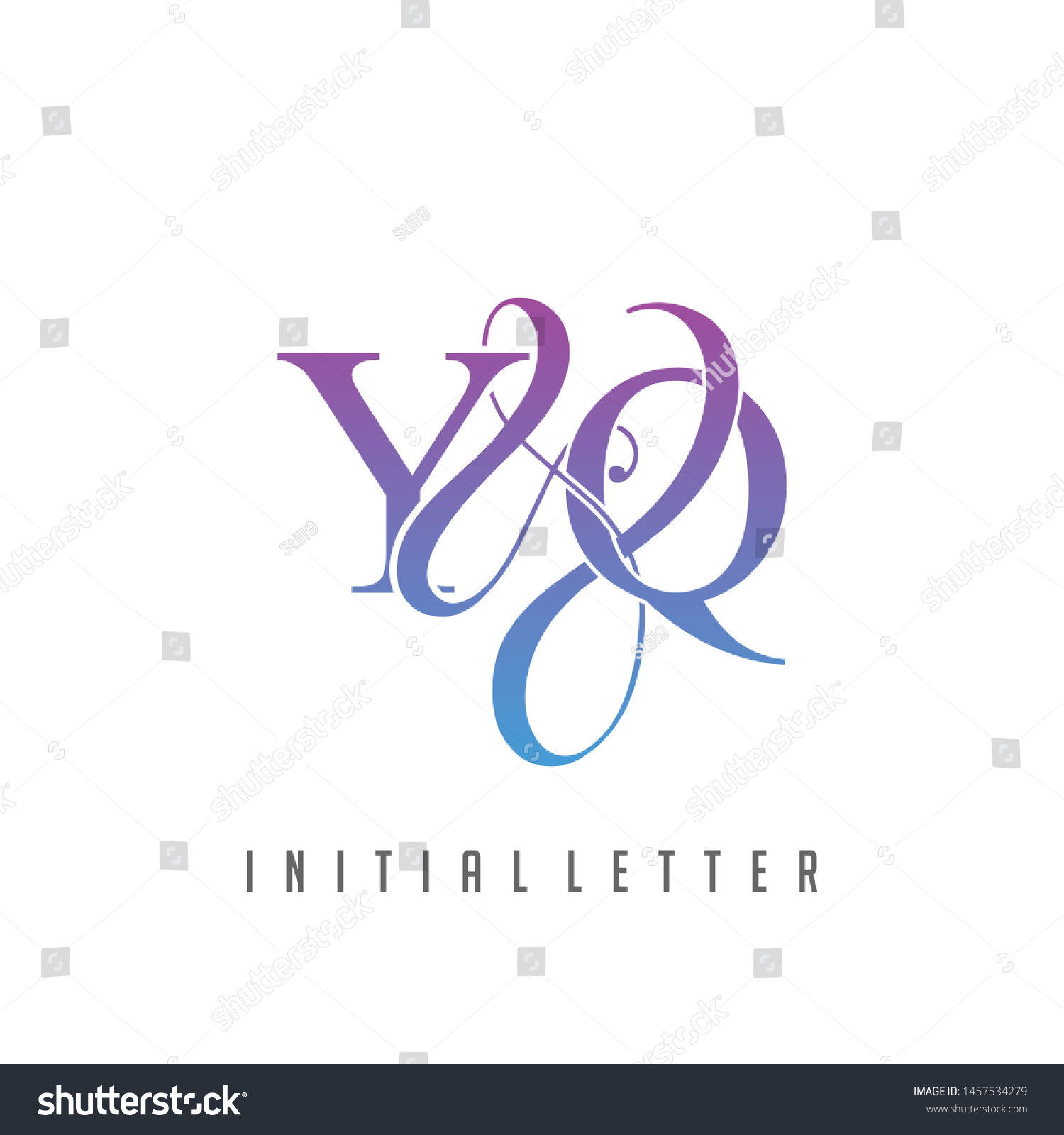 Y Q Yq Logo Initial Vector Stock Vector (Royalty Free) 1457534279