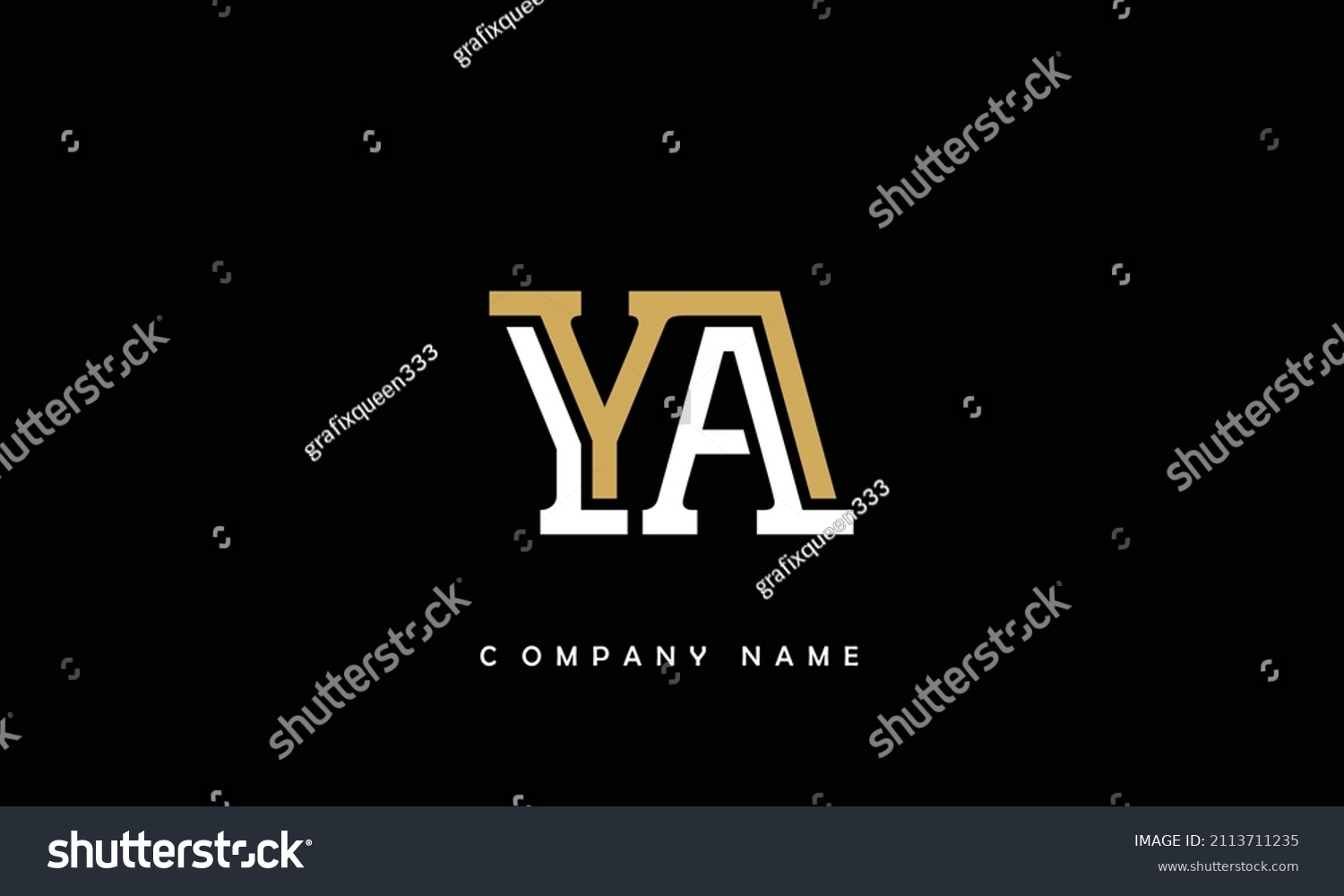 Ya Ay Alphabets Letters Logo Monogram Stock Vector (Royalty Free ...