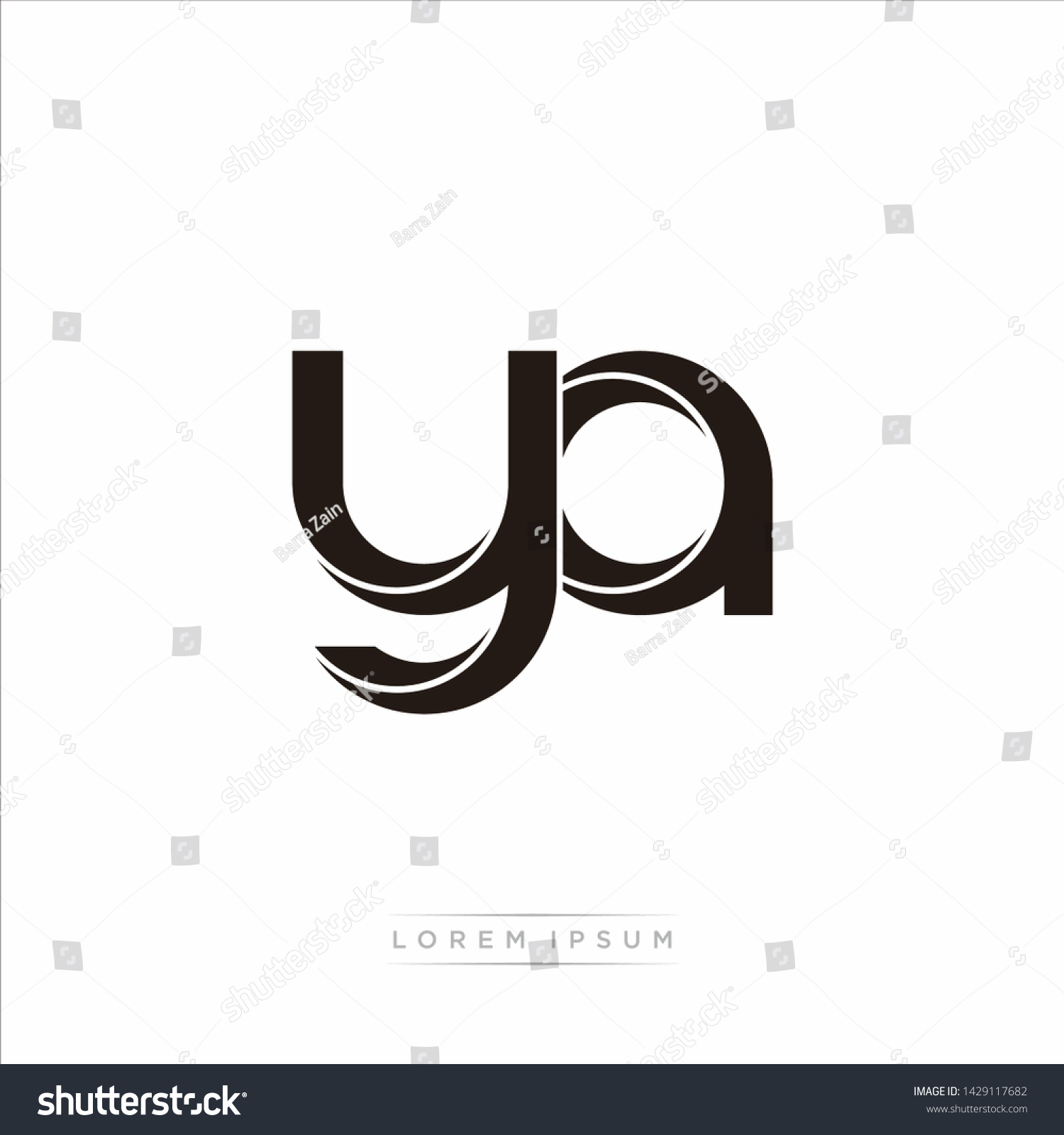 Ya Y Initial Letter Split Lowercase Stock Vector (Royalty Free ...