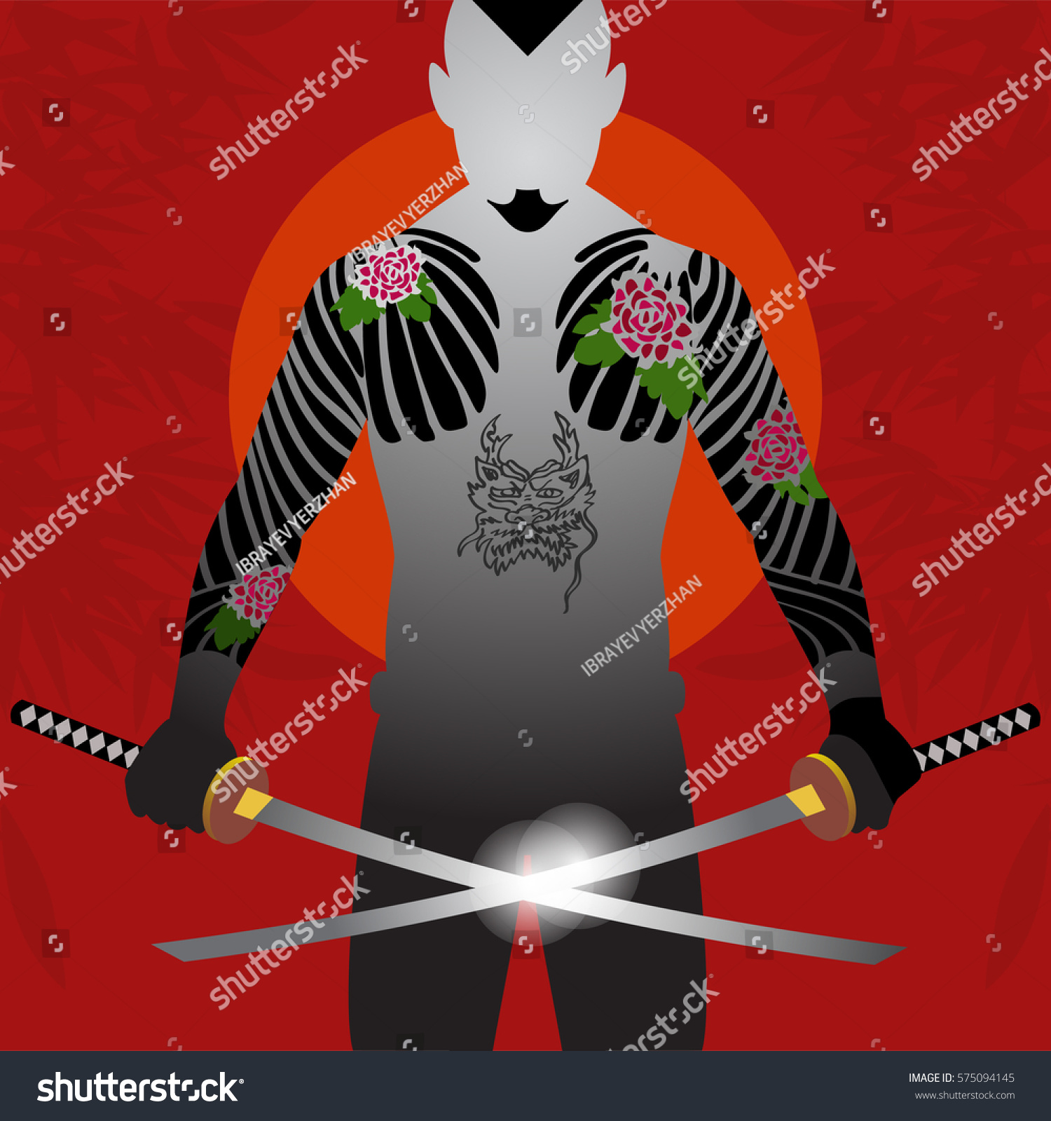 Yakuza Vector Illustration 库存矢量图（免版税）575094145 | Shutterstock