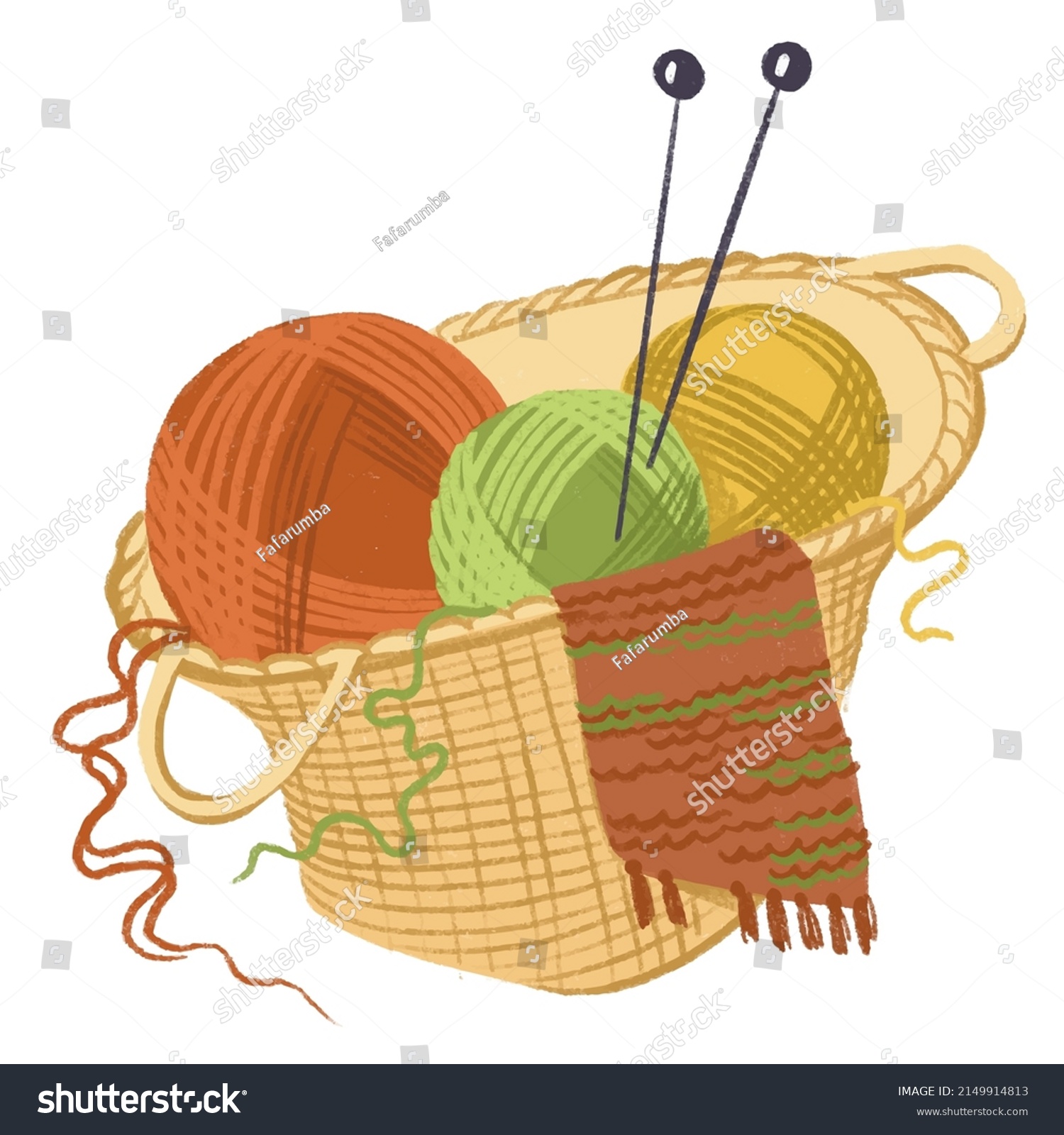 Yarn On White Background Vector Isolated Stock Vector (Royalty Free ...