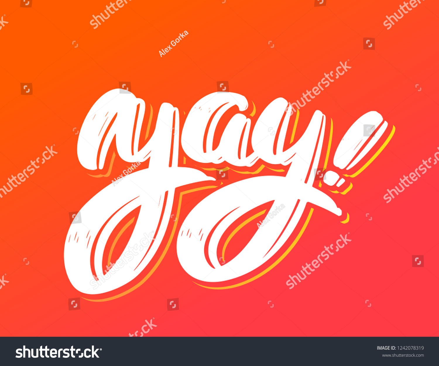 Yay Vector Lettering Stock Vector (Royalty Free) 1242078319 | Shutterstock