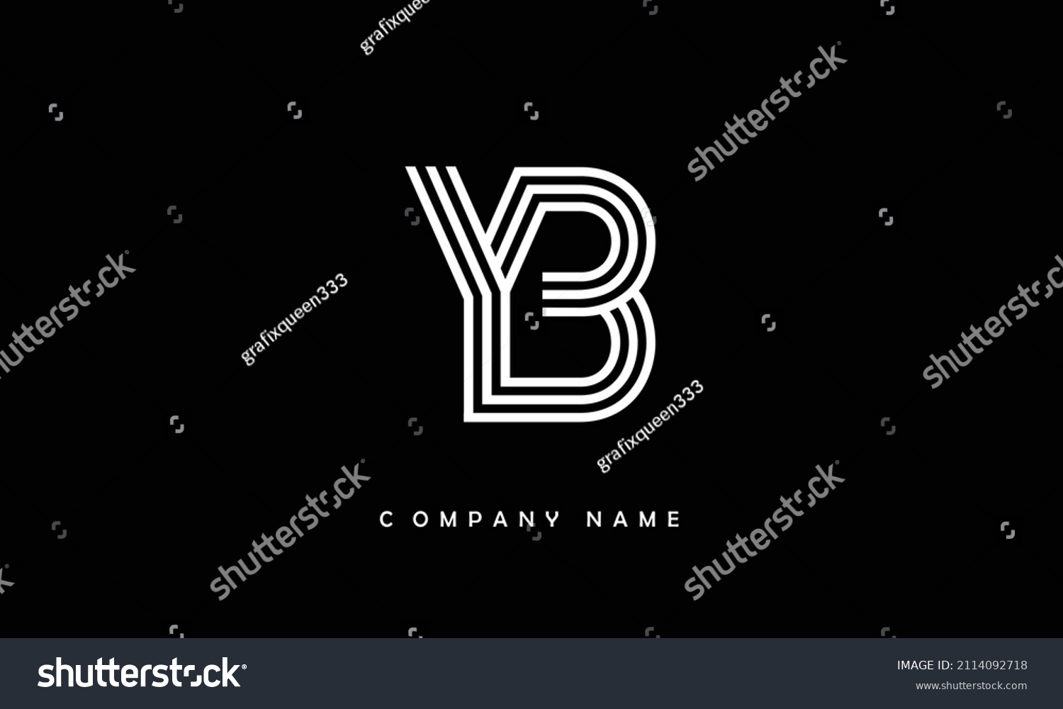 Yb By Alphabets Letters Logo Monogram Stock Vector (Royalty Free ...