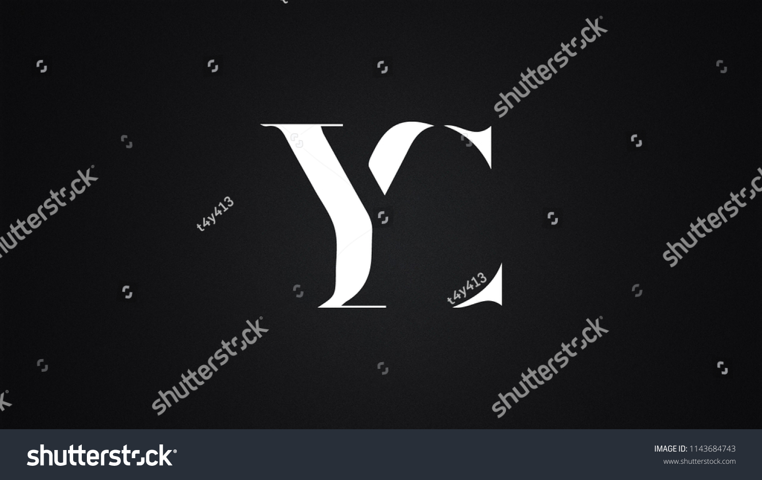 Yc Letter Logo Design Template Vector Stock Vector (Royalty Free ...