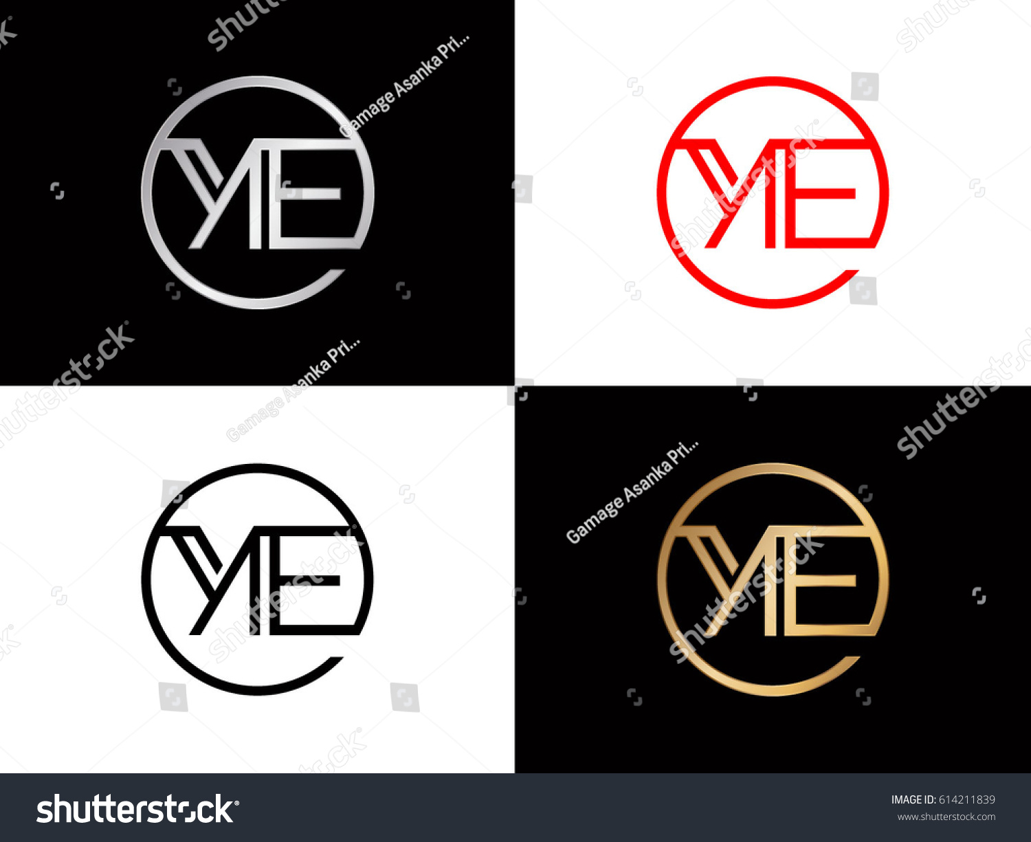 Ye Text Logo Stock Vector (Royalty Free) 614211839 | Shutterstock