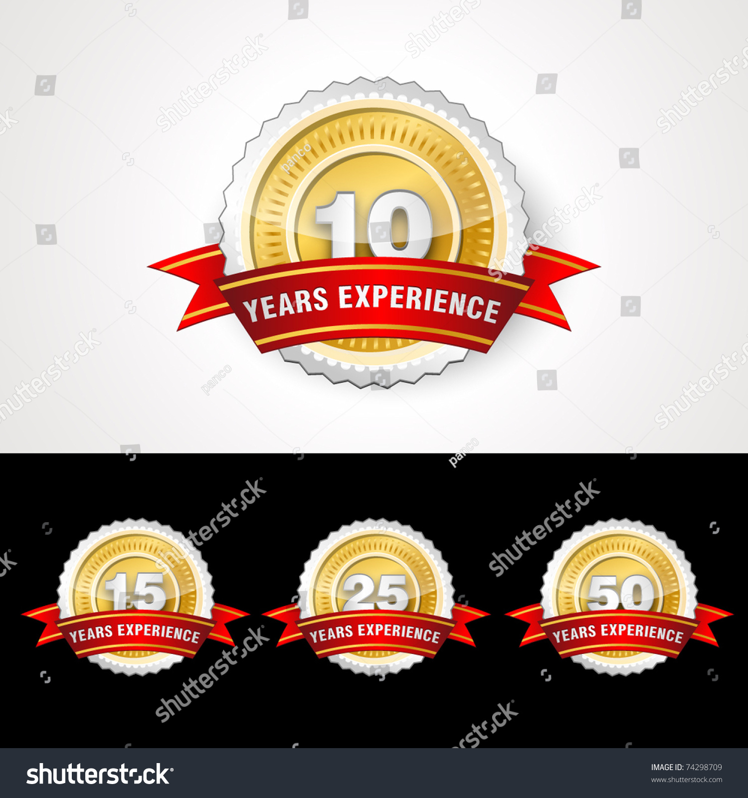Years Experience Sticker Stock Vector (Royalty Free) 74298709