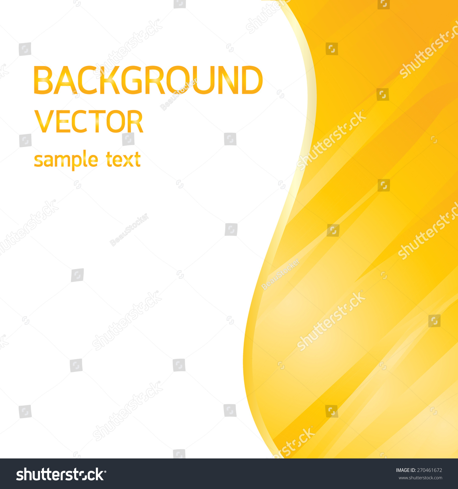 Yellow Abstract Background Vector Stock Vector (Royalty Free) 270461672 ...