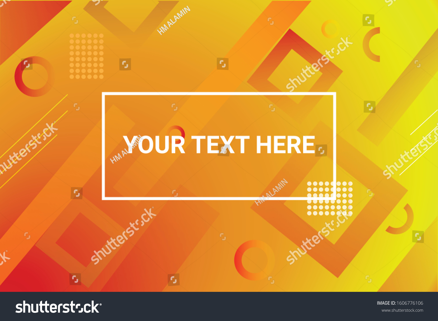 Yellow Orange Abstract Background Vector Template Stock Vector (Royalty ...