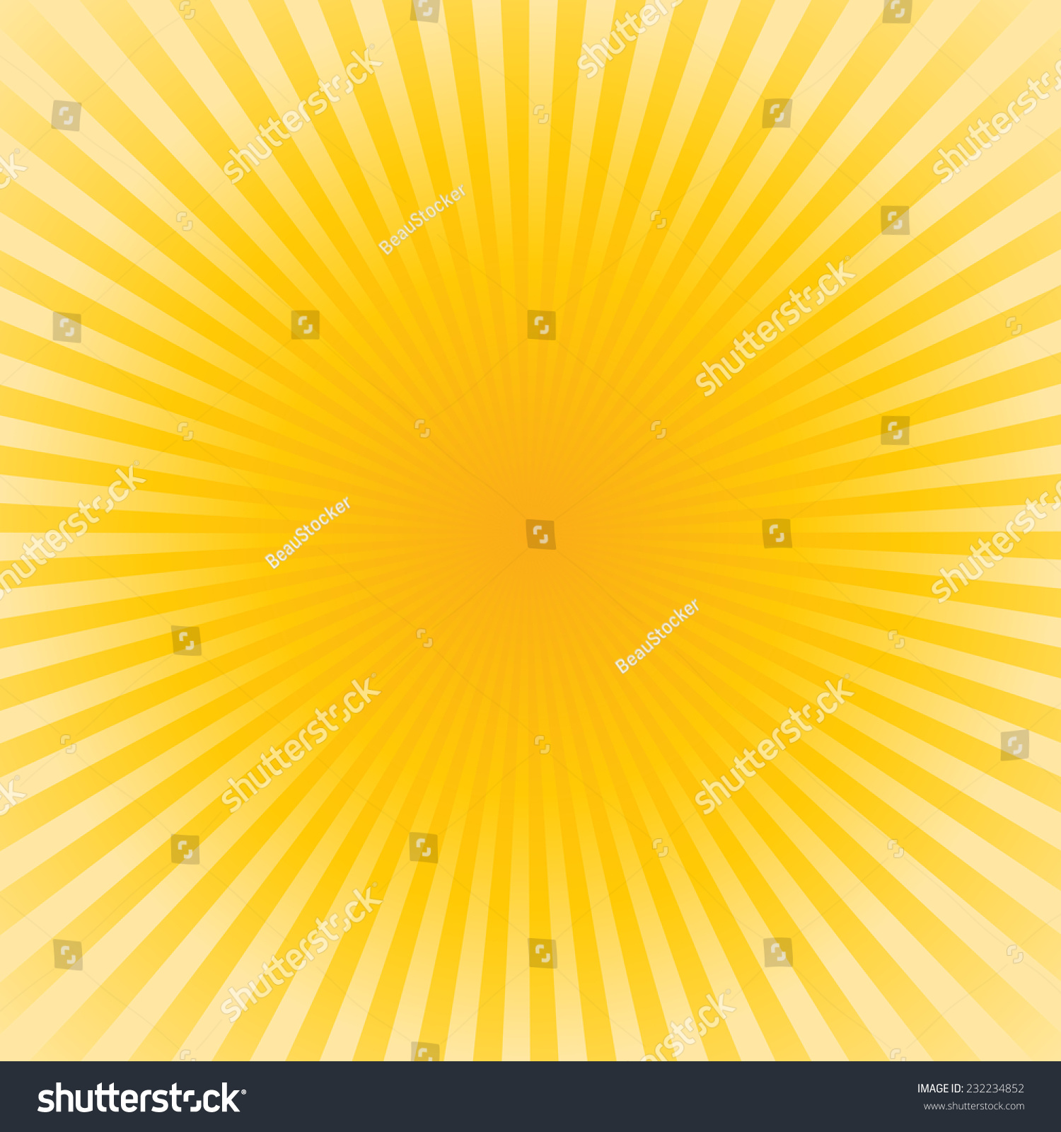 Yellow Background Sunburst Vector Stock Vector (Royalty Free) 232234852
