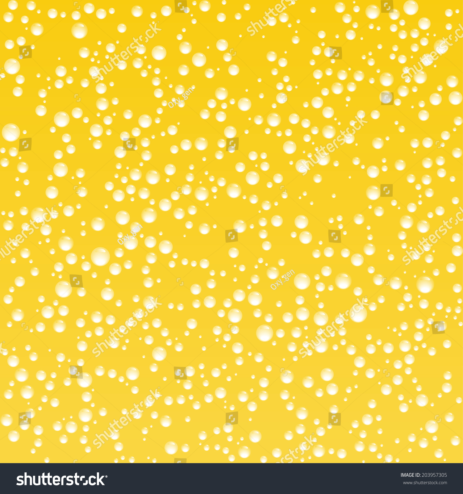 Yellow Background Bubbles Vector Illustration Stock Vector (Royalty ...