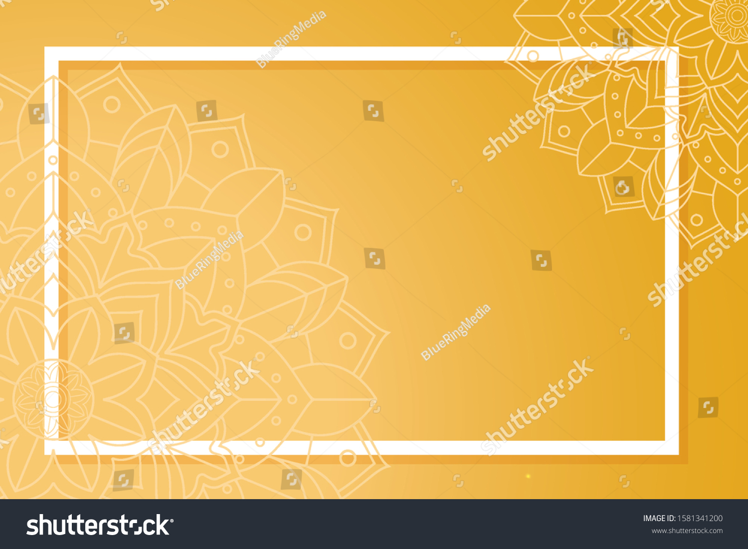 Yellow Background Mandala Patterns Illustration Stock Vector (Royalty ...
