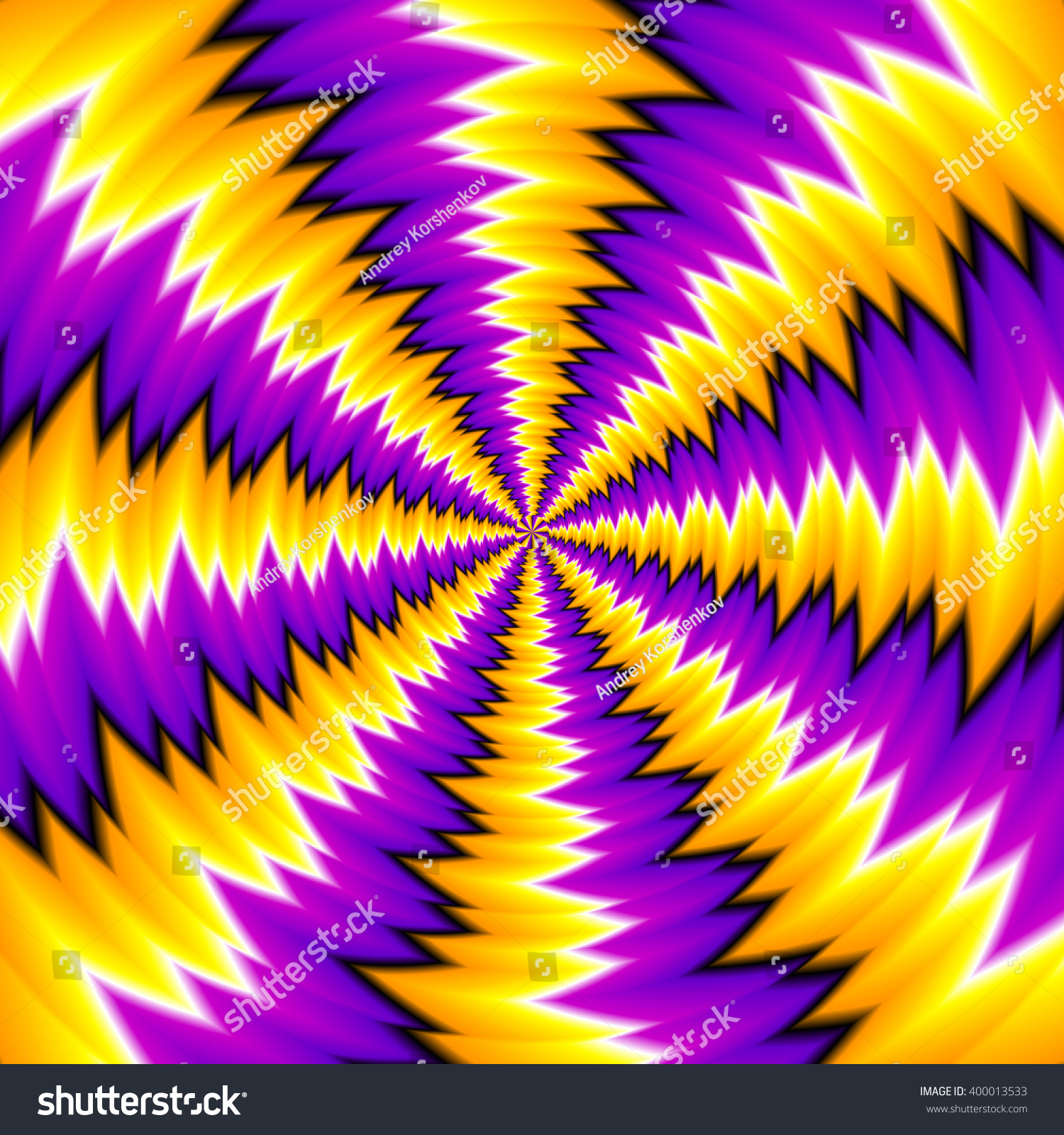 Yellow Background Spin Illusion Stock Vector (Royalty Free) 400013533 ...