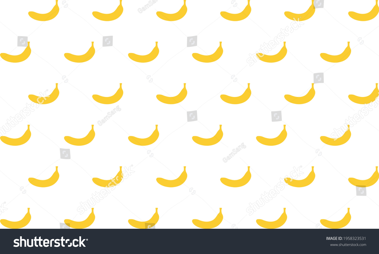Yellow Banana Pattern Background Illustration Stock Vector (Royalty ...