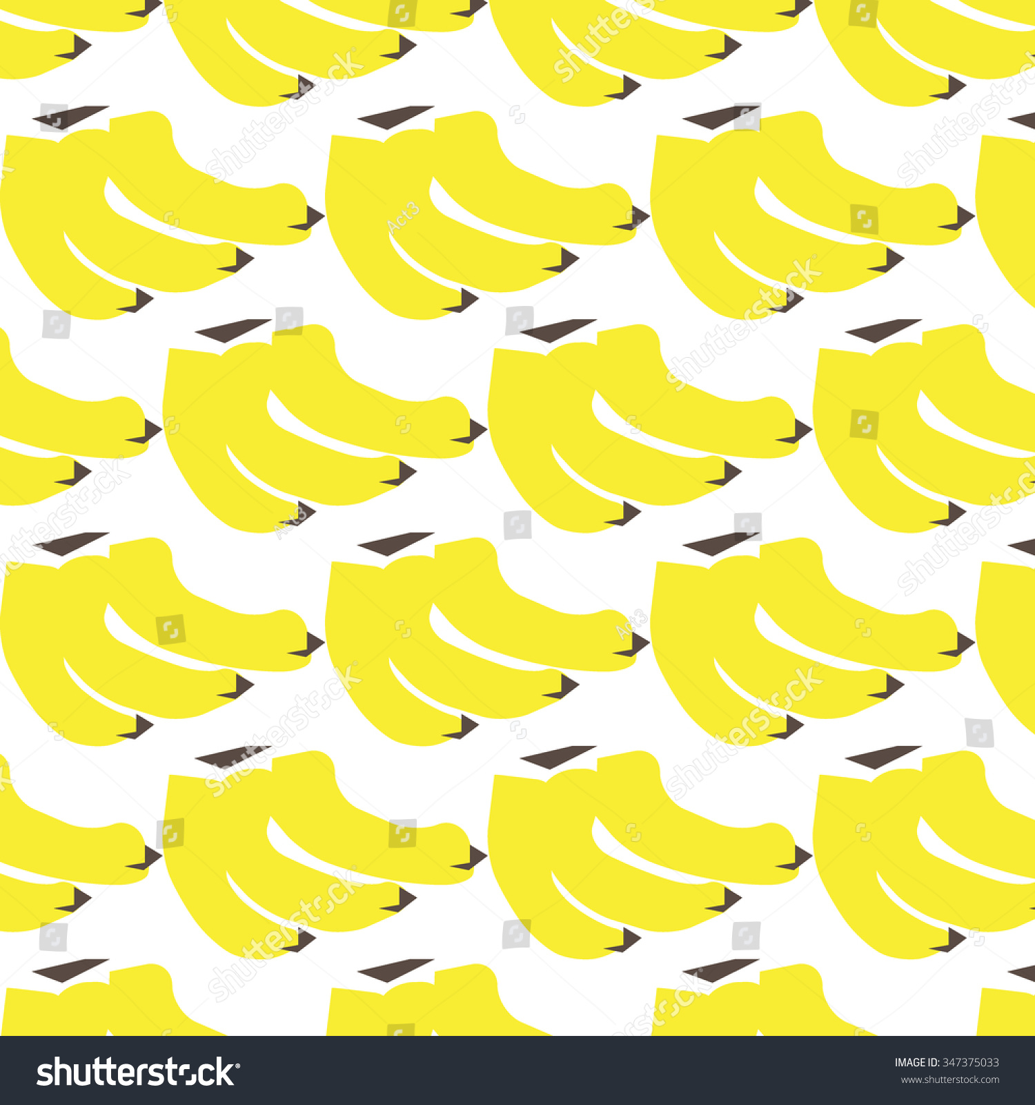 Yellow Banana Pattern Fruits Vector Stock Vector (Royalty Free ...