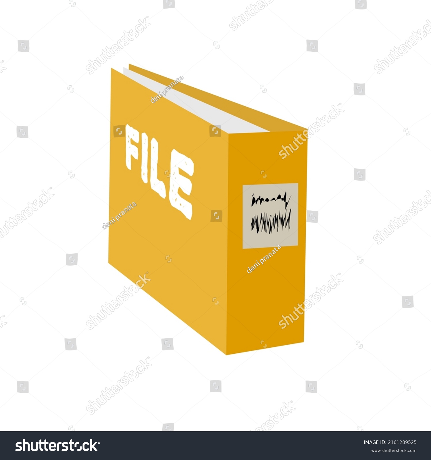 Yellow Binder Illustration Document Vector Stock Vector (Royalty Free ...