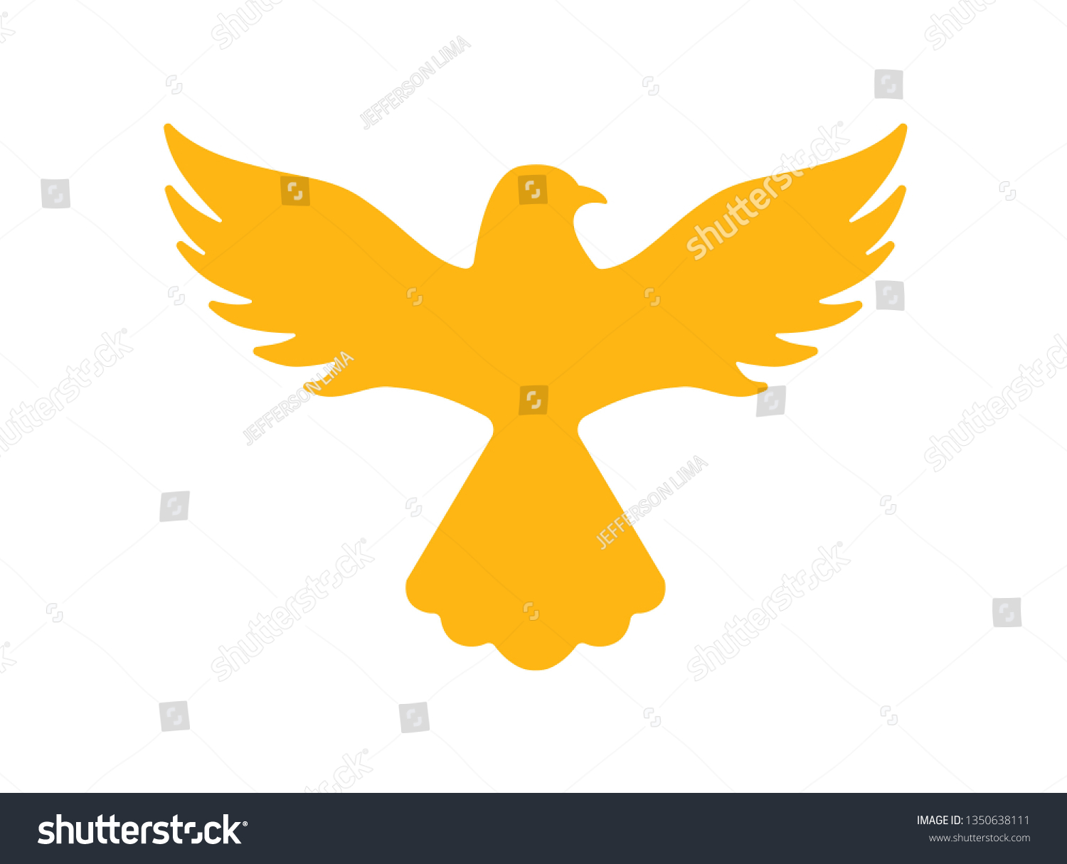 Yellow Bird Flying Stock Vector (Royalty Free) 1350638111 | Shutterstock