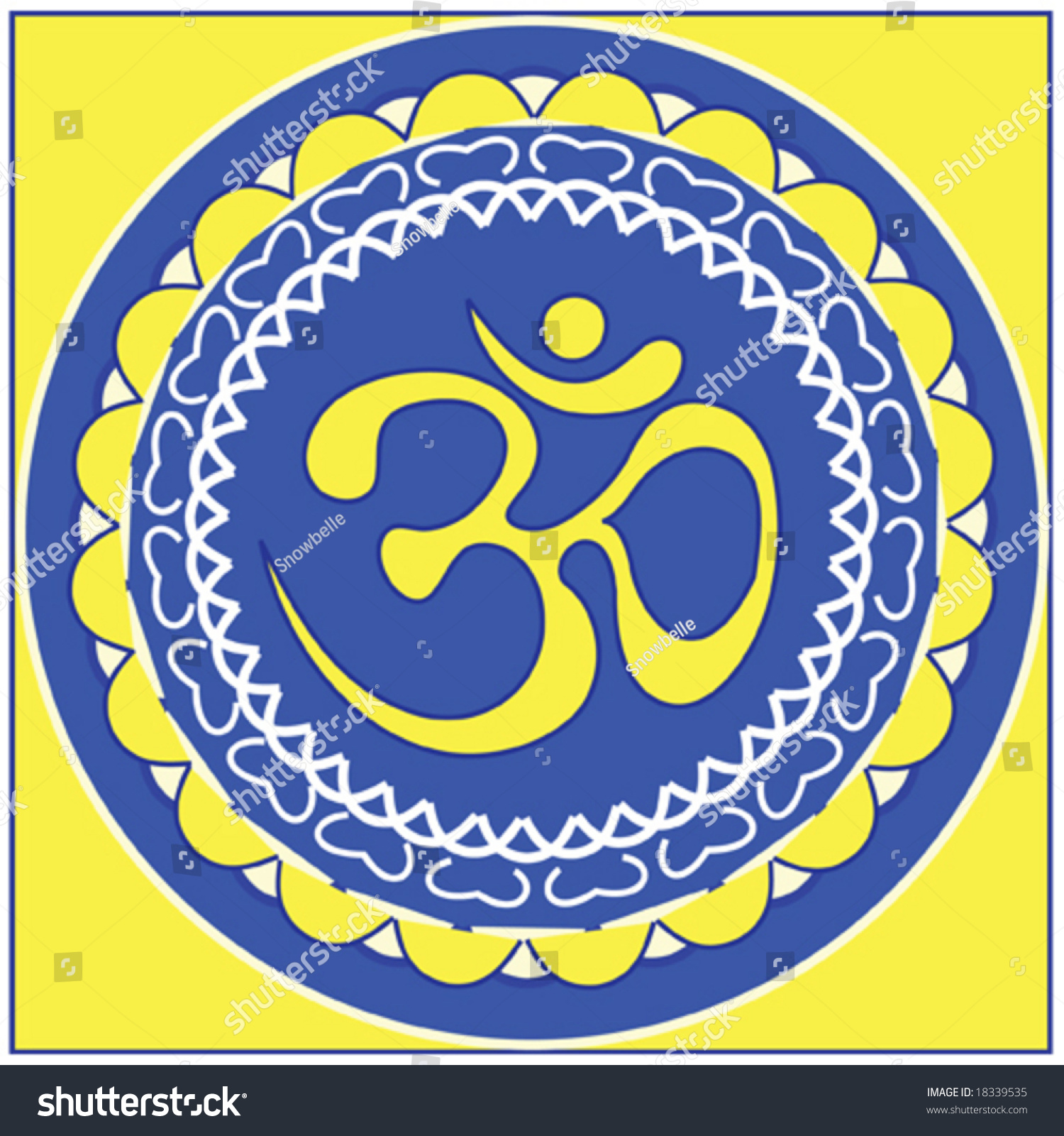 Yellowblue Aum: vector de stock (libre de regalías) 18339535