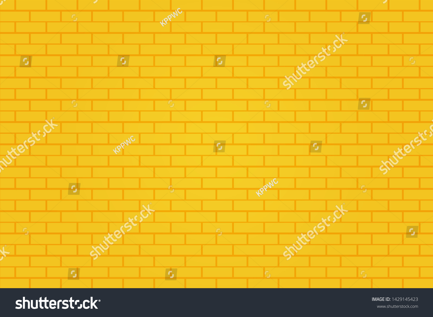 Yellow Brick Tile Wall Background Illustration Stock Vector (Royalty ...