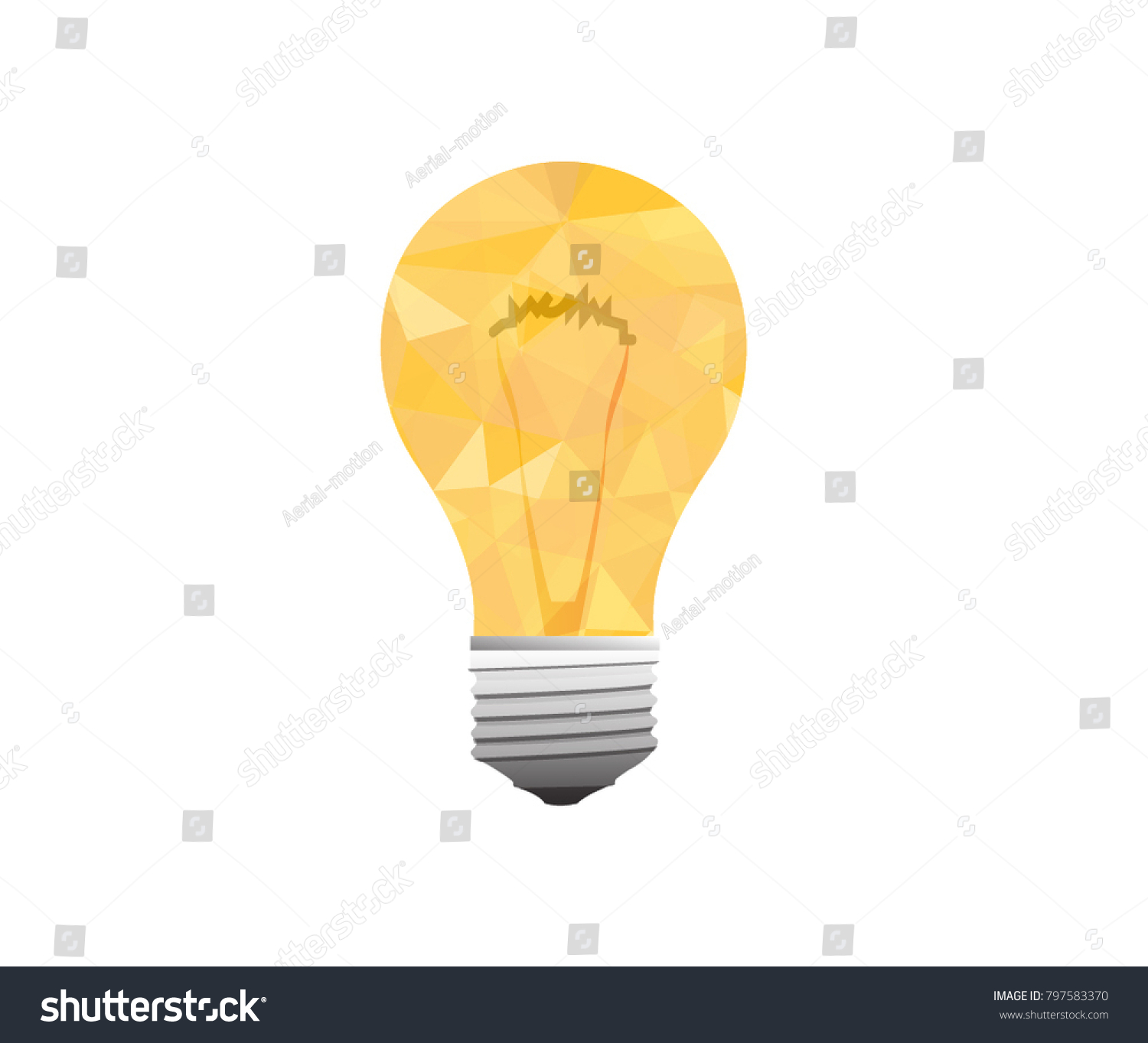 Yellow Bulb Vector Graphics Stock Vector (Royalty Free) 797583370