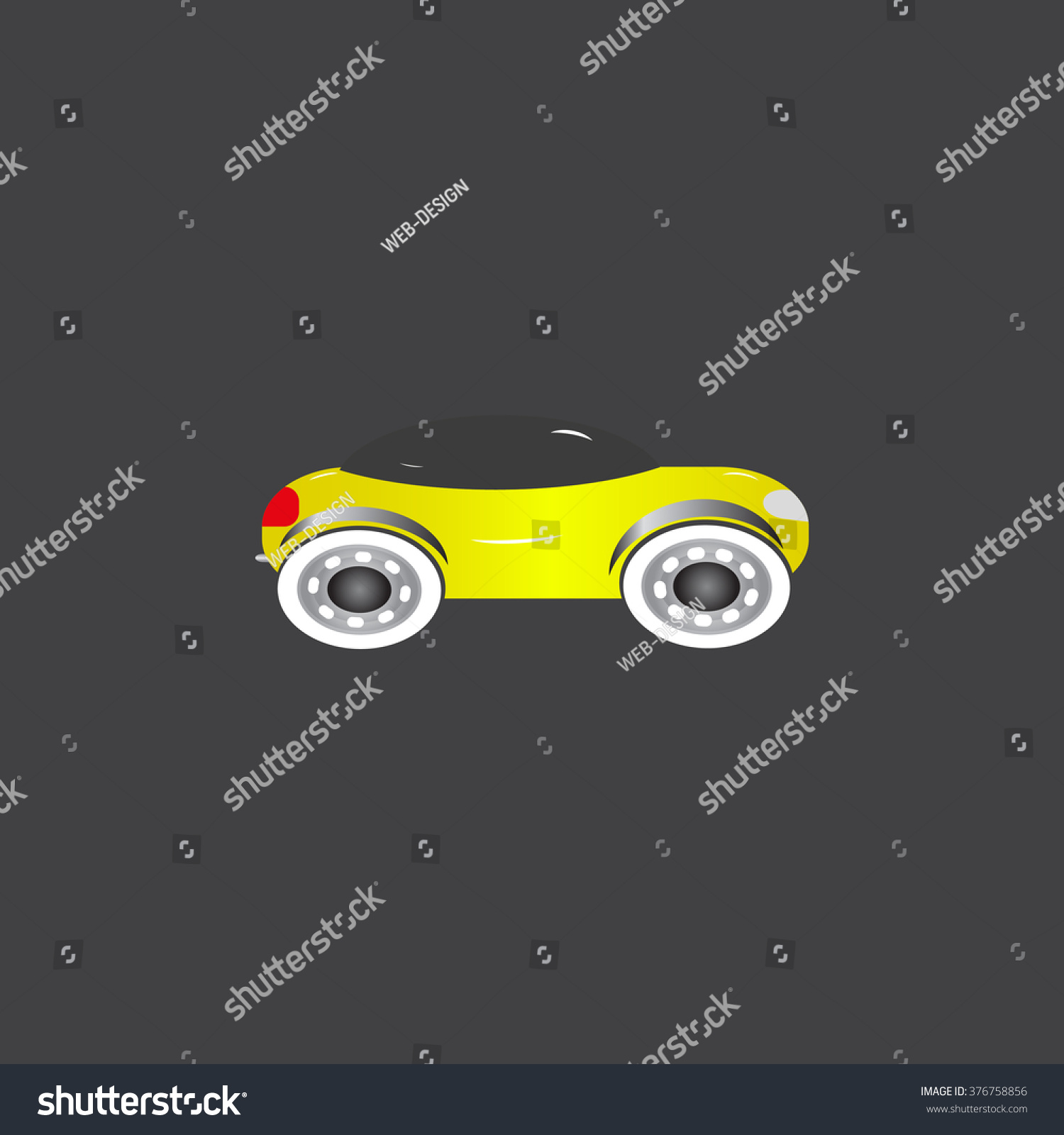 Yellow Car Icon Vector Design Stock Vector (Royalty Free) 376758856 ...
