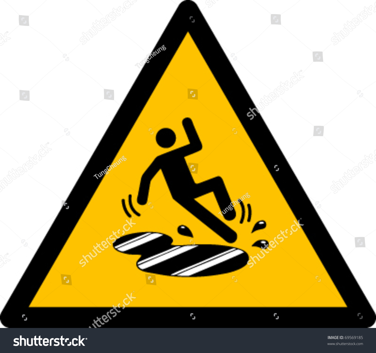 Yellow Caution Slippery Wet Floor Sign Stock Vector (Royalty Free) 69569185 Yellow Caution Slippery Wet Floor Sign Stock Vector (Royalty Free) 69569185