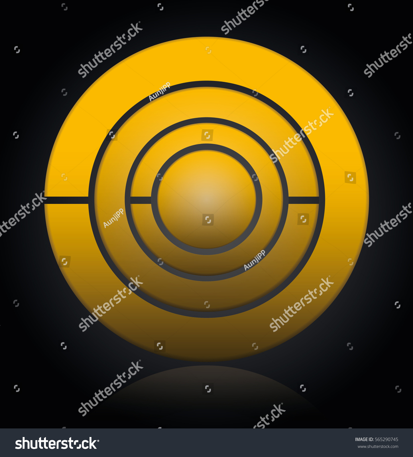 Yellow Circle Symbol: เวกเตอร์สต็อก (ปลอดค่าลิขสิทธิ์) 565290745