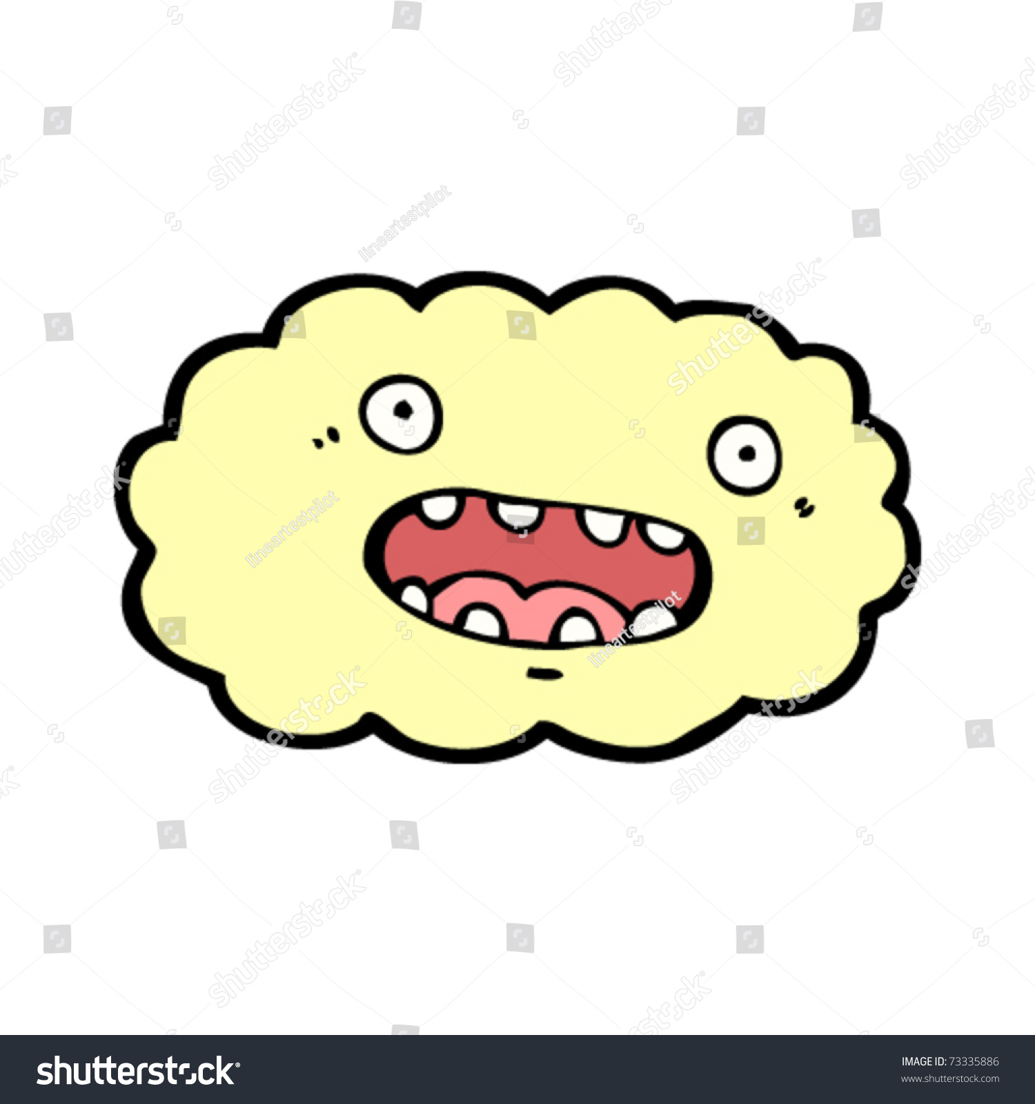 Yellow Cloud Cartoon Stock Vector (Royalty Free) 73335886 | Shutterstock