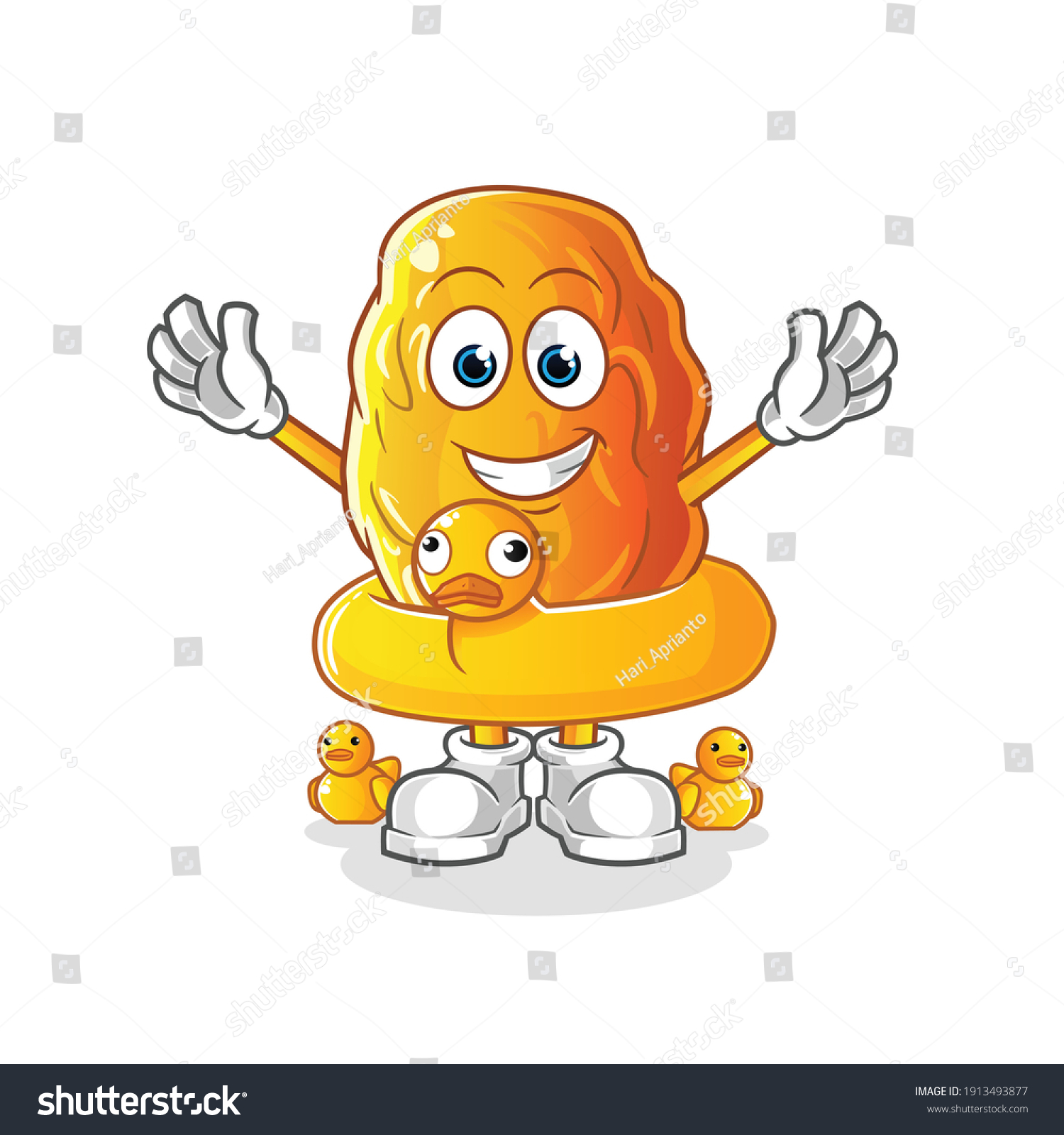 Yellow Date Illustration Character Vector Stock Vector (Royalty Free ...