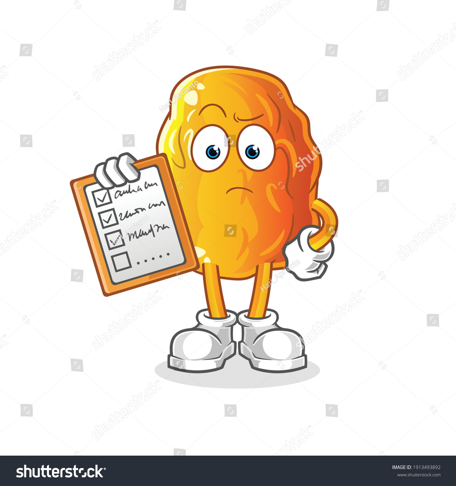Yellow Date Illustration Character Vector Stock Vector (Royalty Free ...