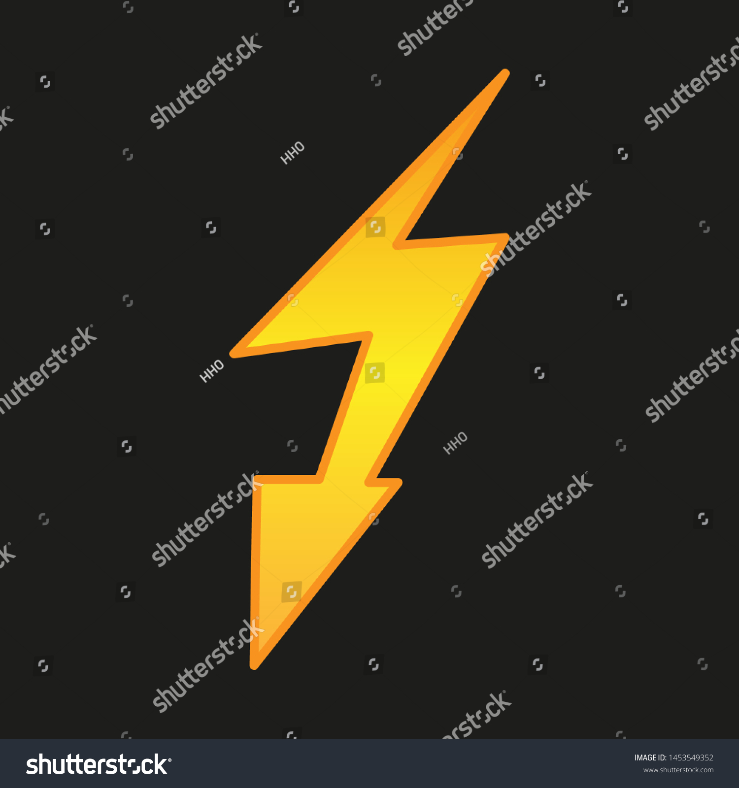 Yellow Electric Lightning Bolt Vector Icon Stock Vector (Royalty Free ...