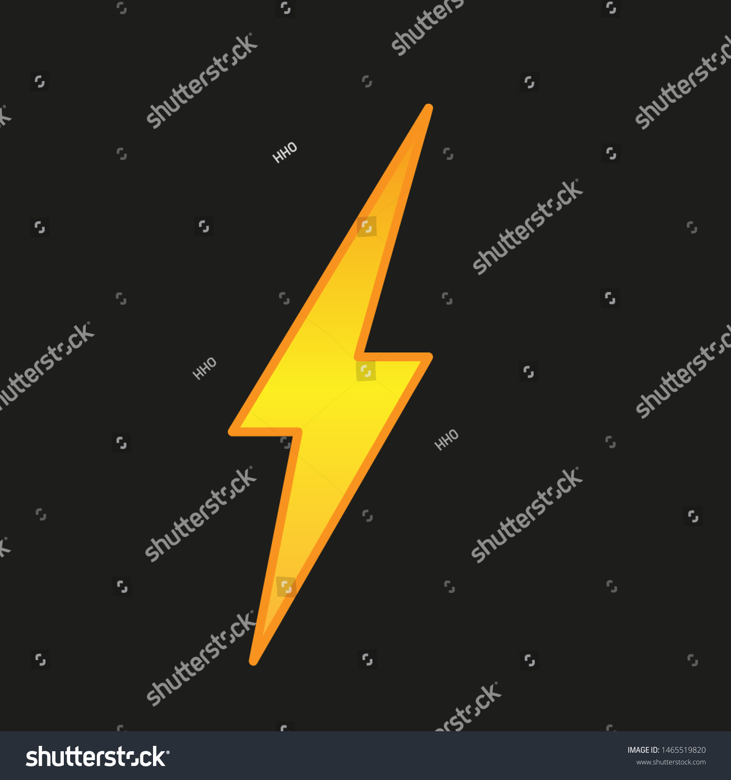 Yellow Electric Lightning Bolt Vector Icon Stock Vector (Royalty Free ...