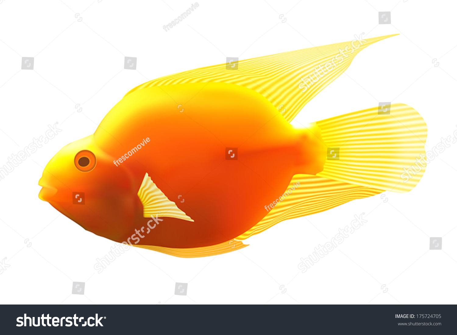 Yellow Fish Vector Illustration Stock Vector (Royalty Free) 175724705
