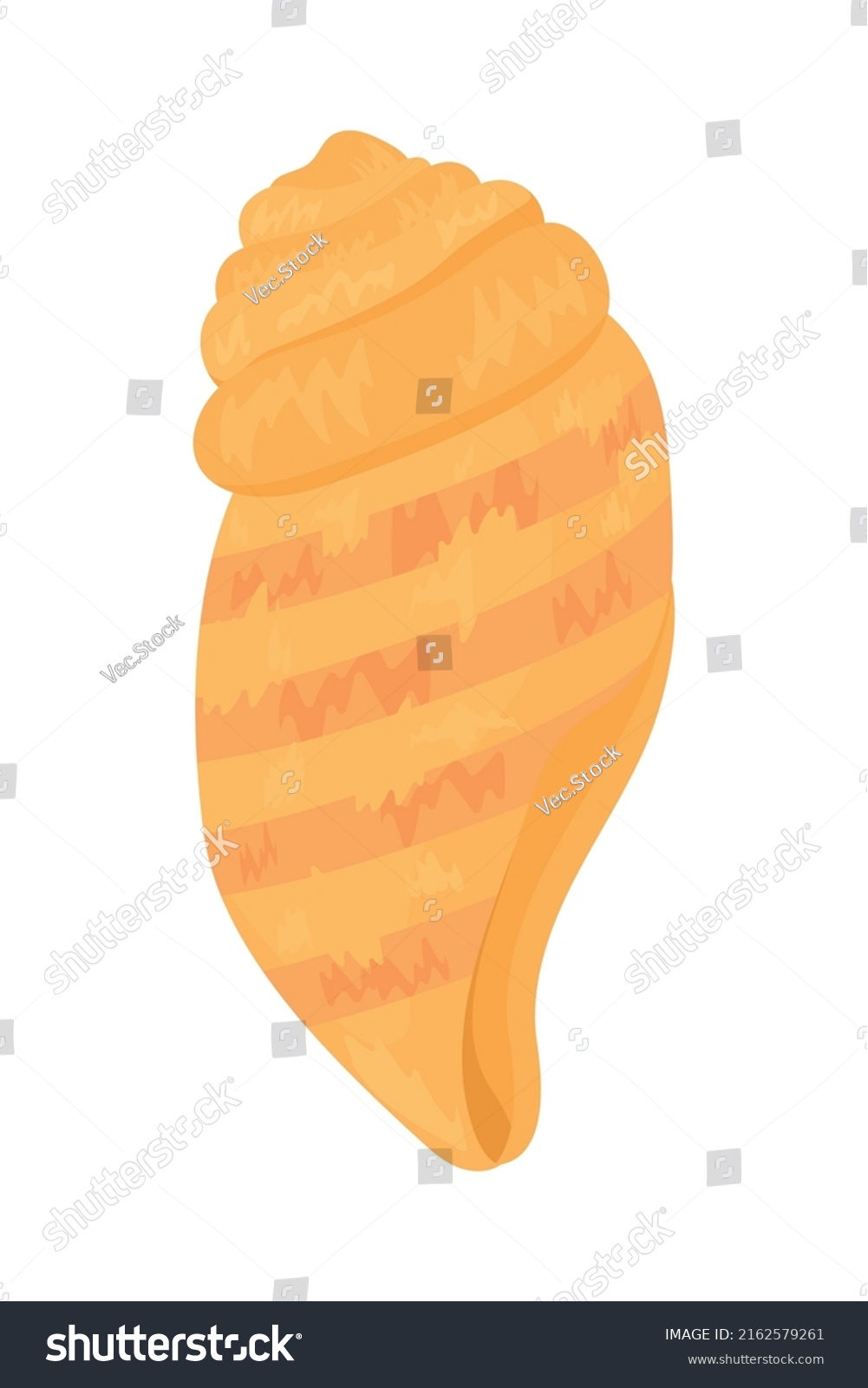 Yellow Florida Shell Cone Icon Stock Vector (Royalty Free) 2162579261 ...
