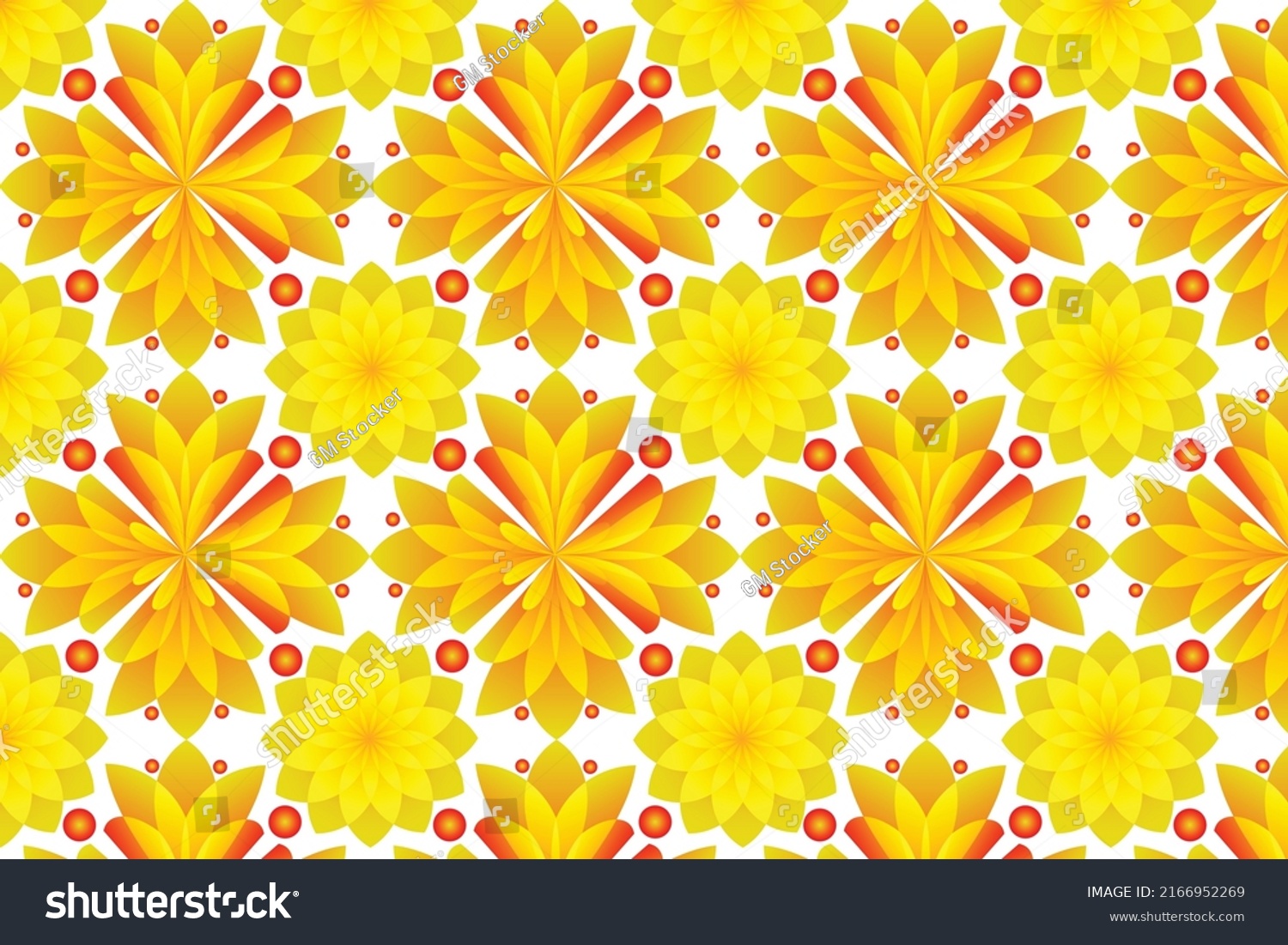 Yellow Flower Background Pattern Vector Used Stock Vector (Royalty Free ...