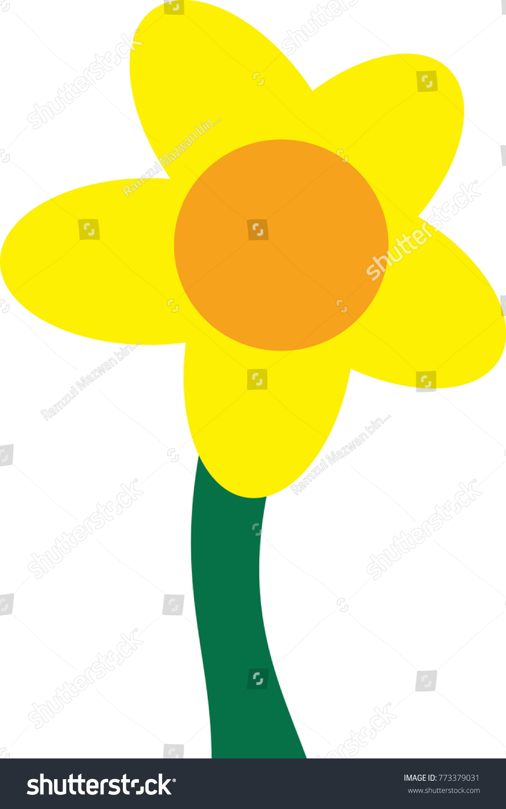 Yellow Flower Cartoon Stock Vector (Royalty Free) 773379031 | Shutterstock