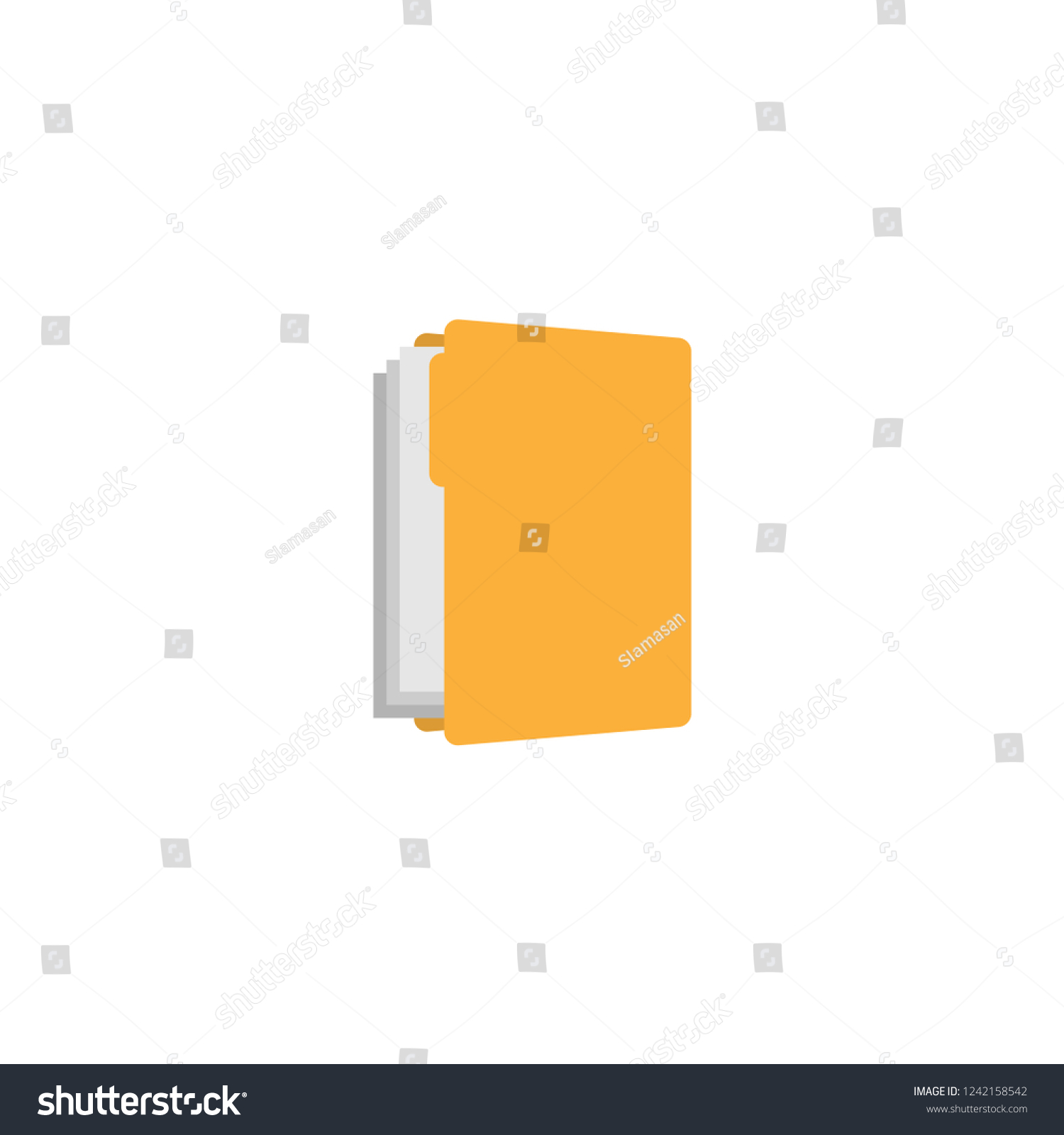 Yellow Folder Graphic Design Template Vector Stock Vector (Royalty Free ...