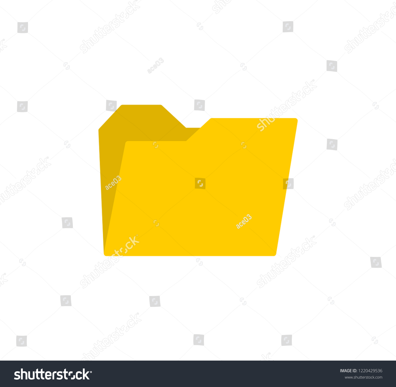 Yellow Folder Icon Web Icon Your 스톡 벡터(로열티 프리) 1220429536 | Shutterstock