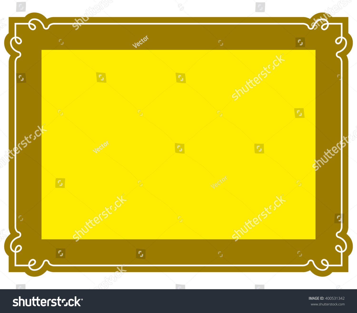 Yellow Gold Border Frame Deco Vector: Vector có sẵn (miễn phí bản quyền ...