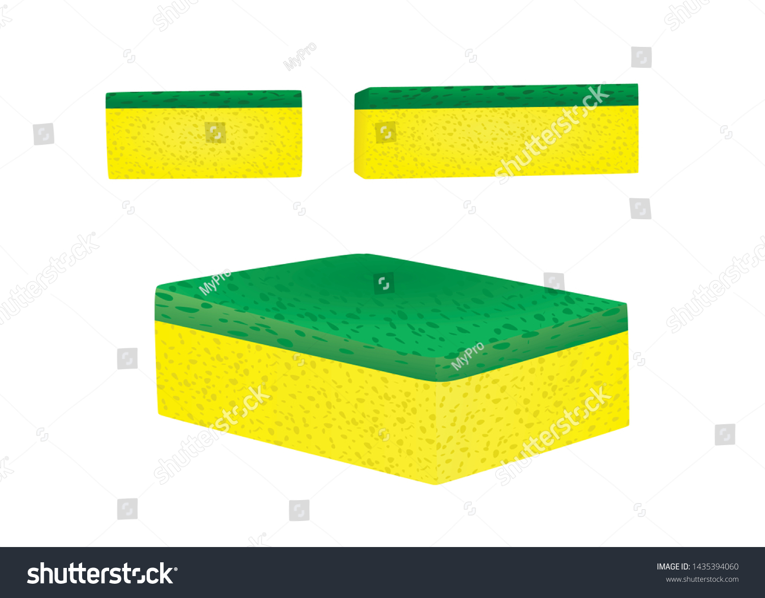 Yellow Kitchen Sponge Vector Illustration: เวกเตอร์สต็อก (ปลอดค่า ...