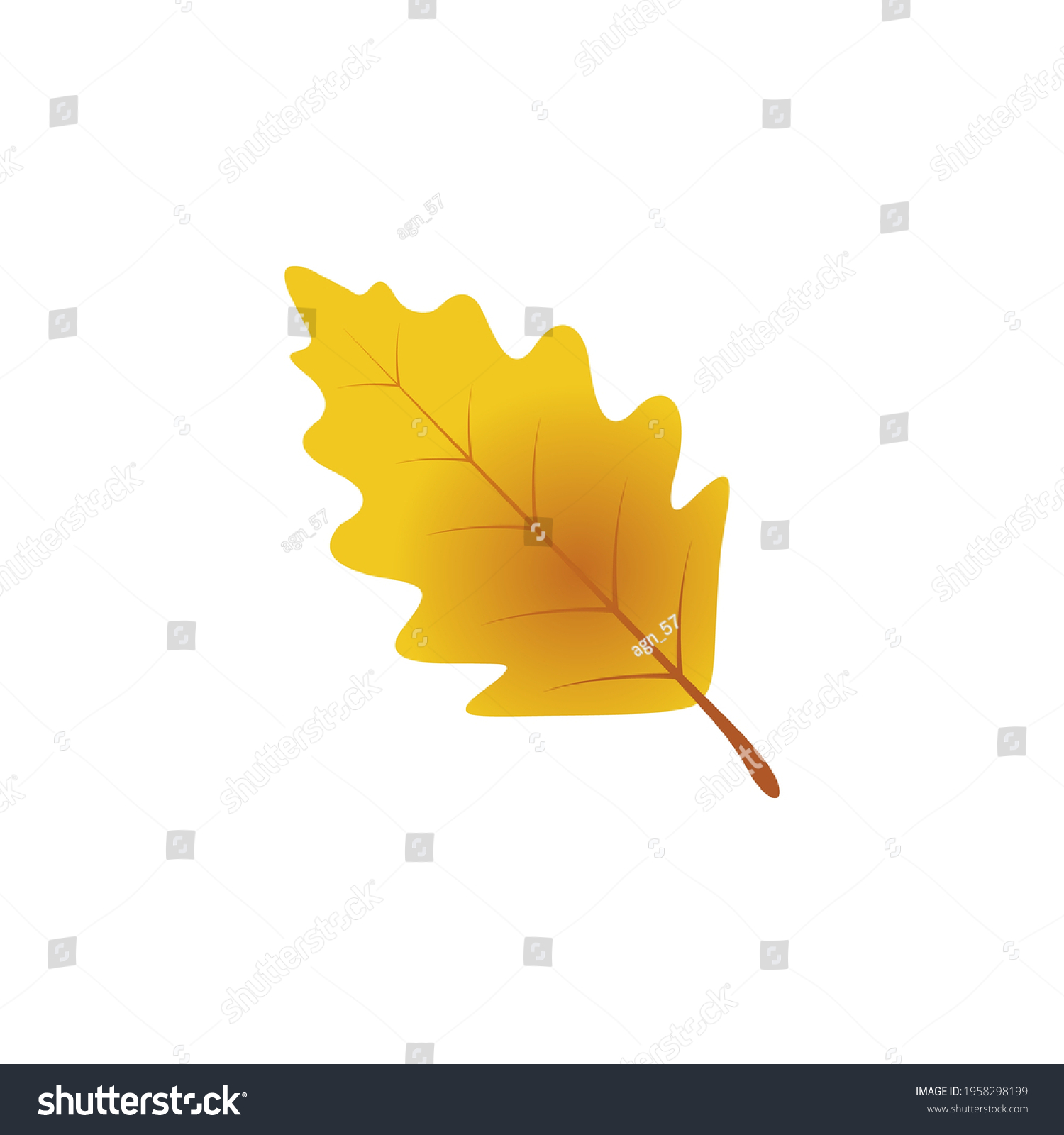 Yellow Leaf Vector Stock Illustration Stock Vector (Royalty Free ...