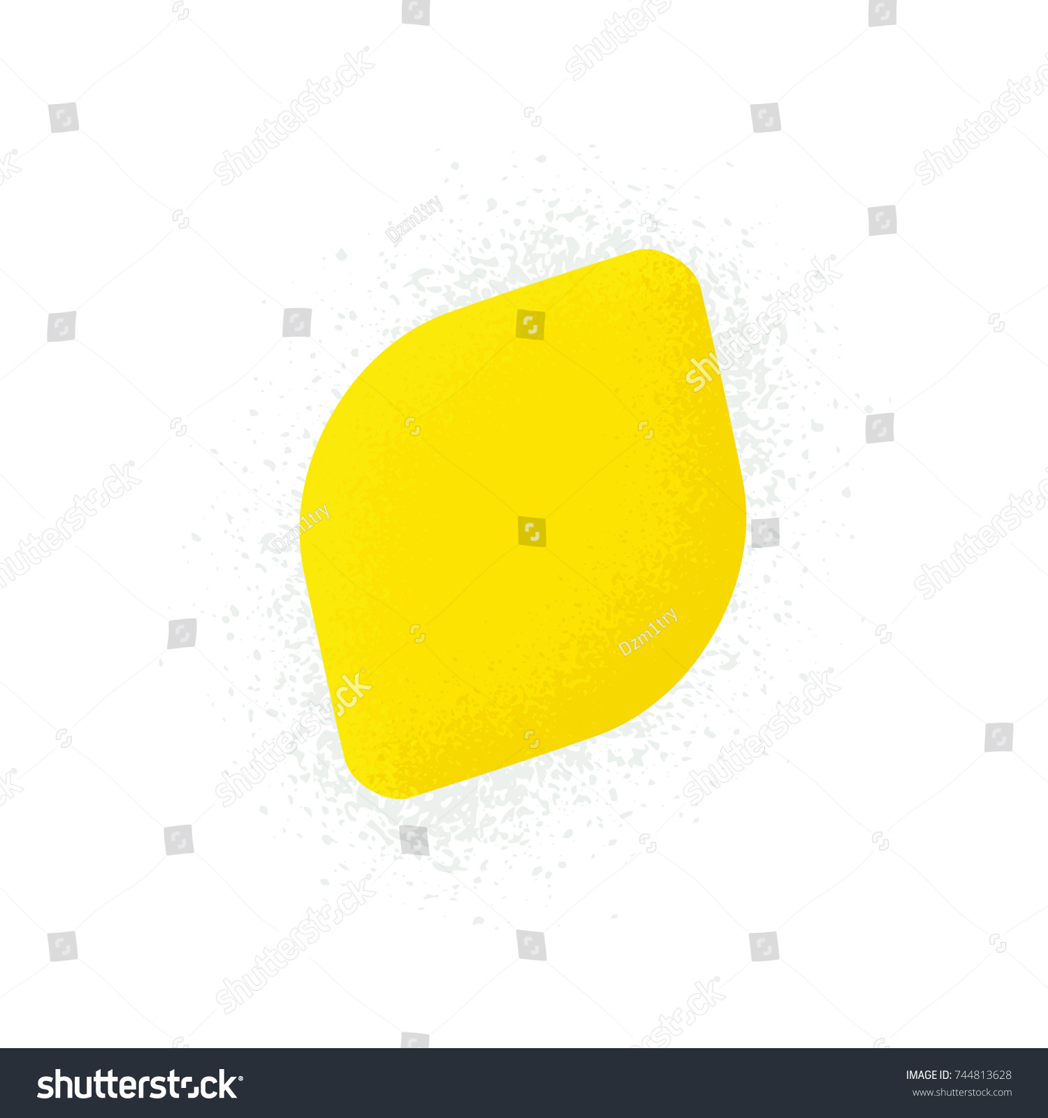 Yellow Lemon Vector Icon Noise Texture Stock Vector (Royalty Free ...