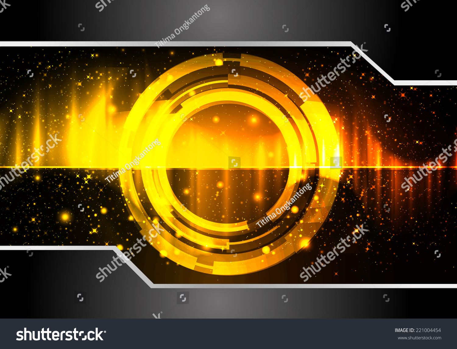Yellow Light Abstract Technology Background Computer Stock Vector ...