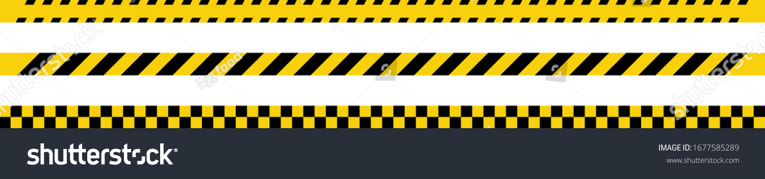 Yellow Line Use Separating Area Stock Vector (Royalty Free) 1677585289 ...