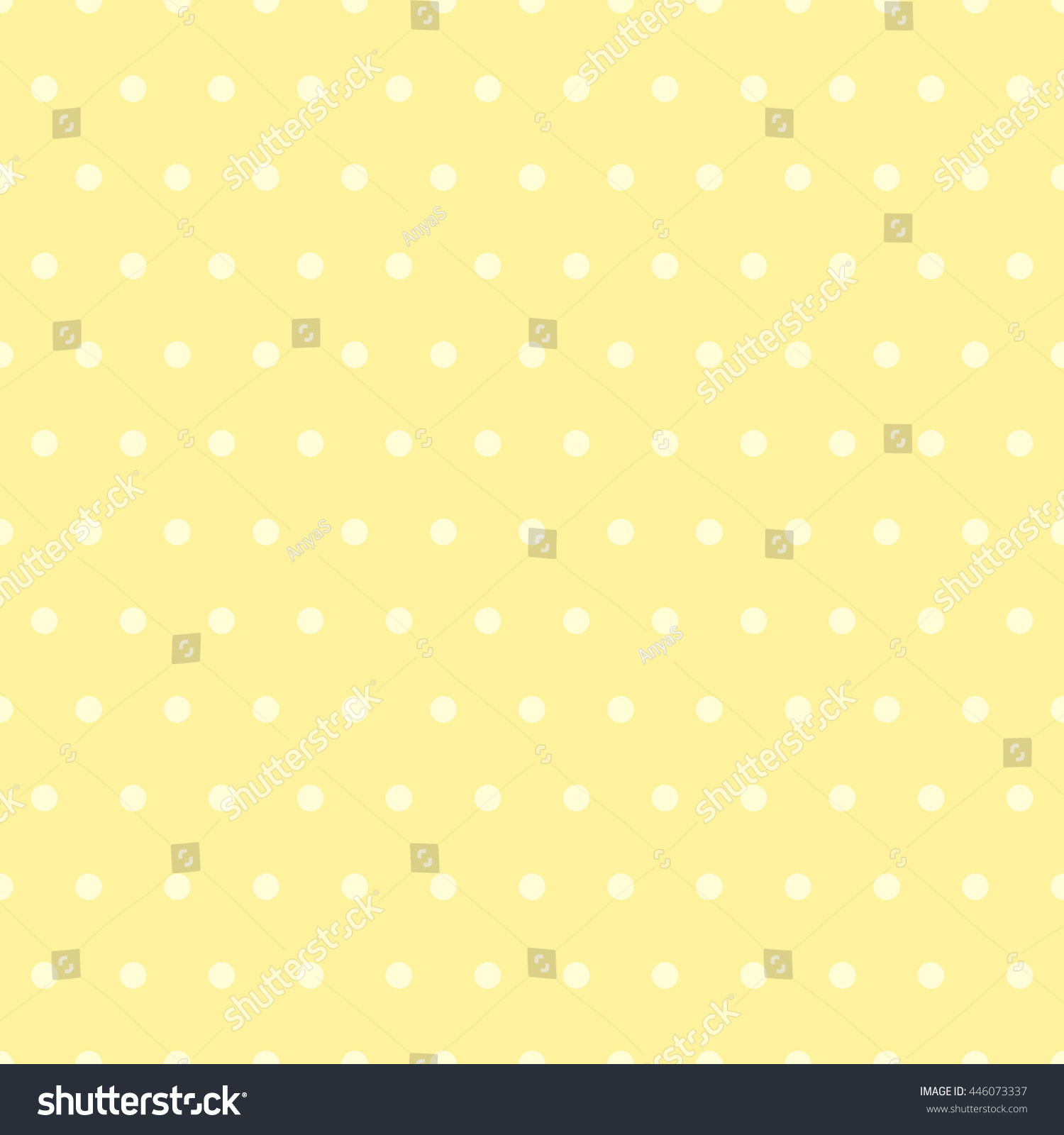 Yellow Pastel Color Polka Dot Seamless Stock Vector (Royalty Free ...