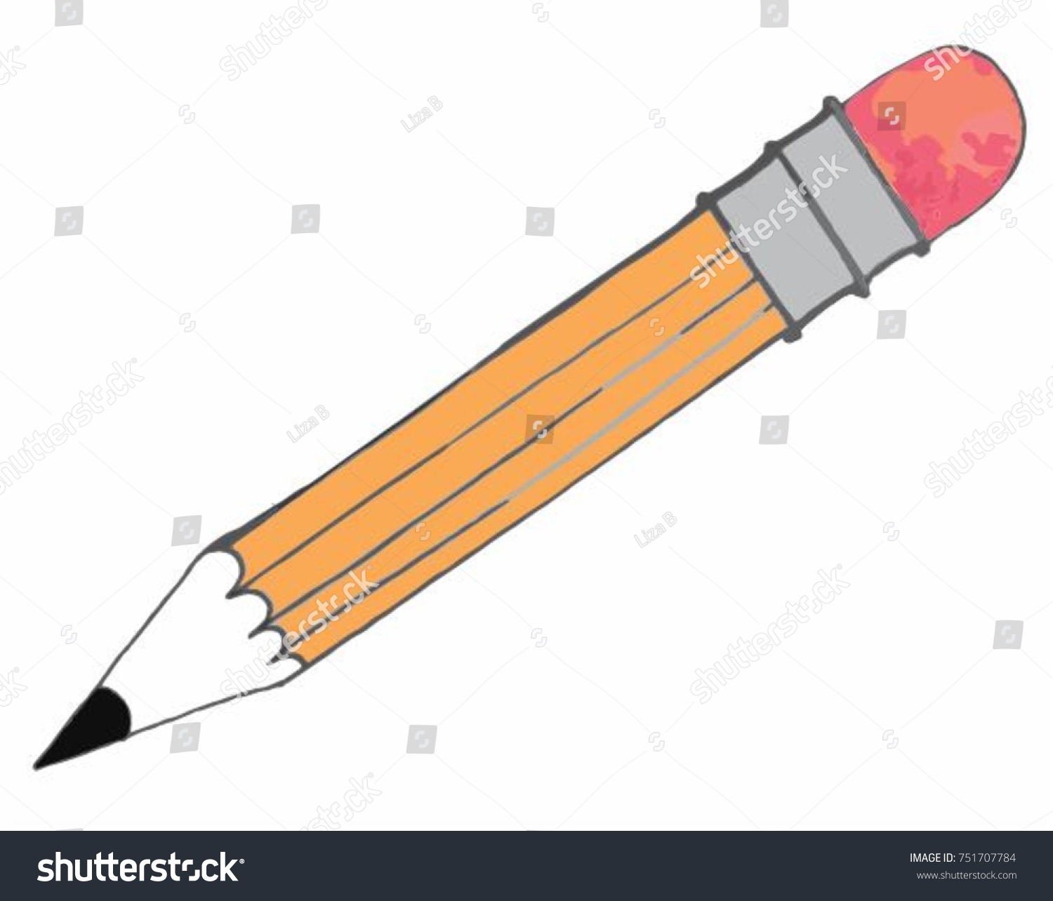 Yellow Pencil Vector Illustration Stock Vector (Royalty Free) 751707784 ...