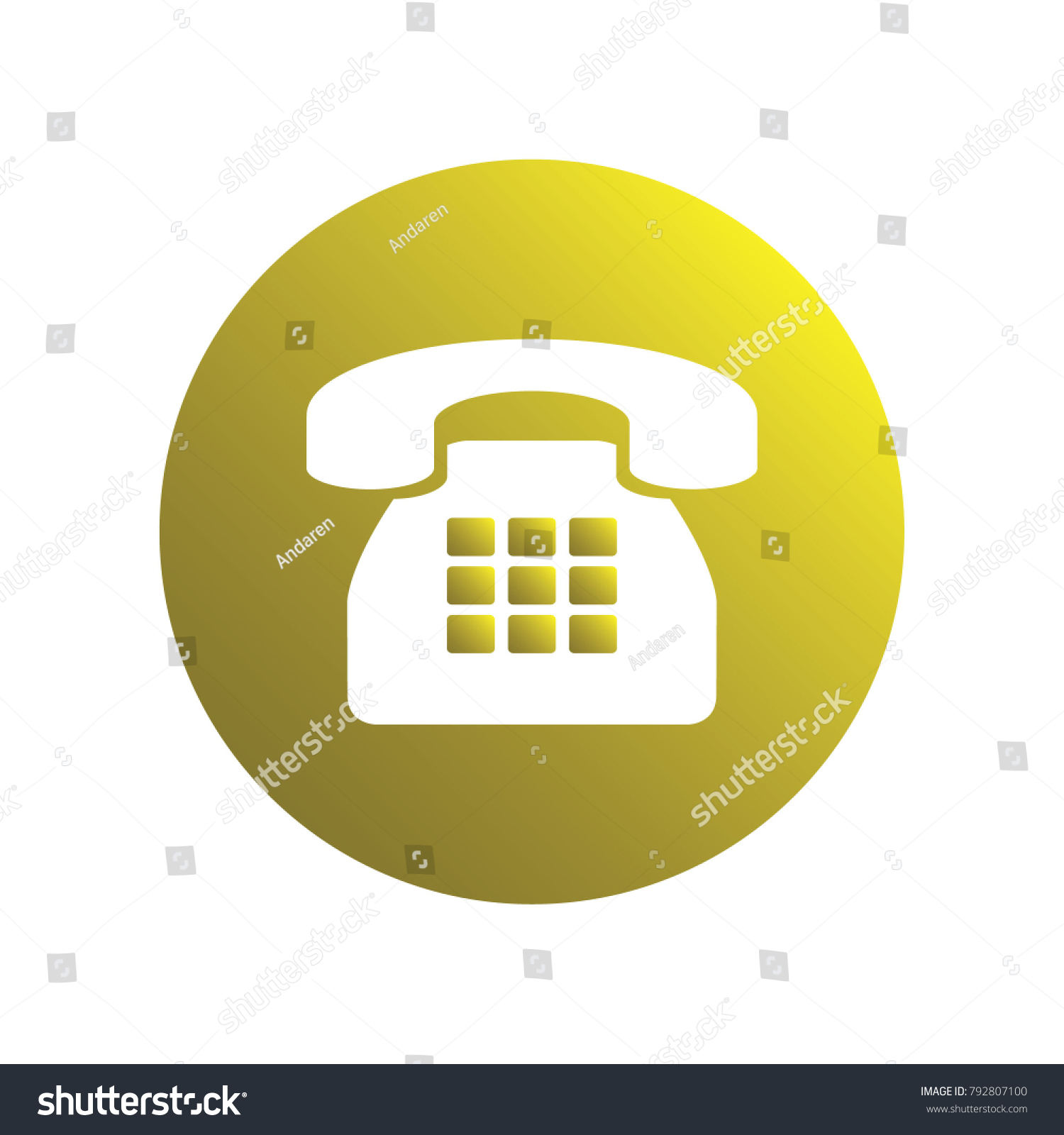 Yellow Phone Icon Stock Vector (Royalty Free) 792807100 | Shutterstock