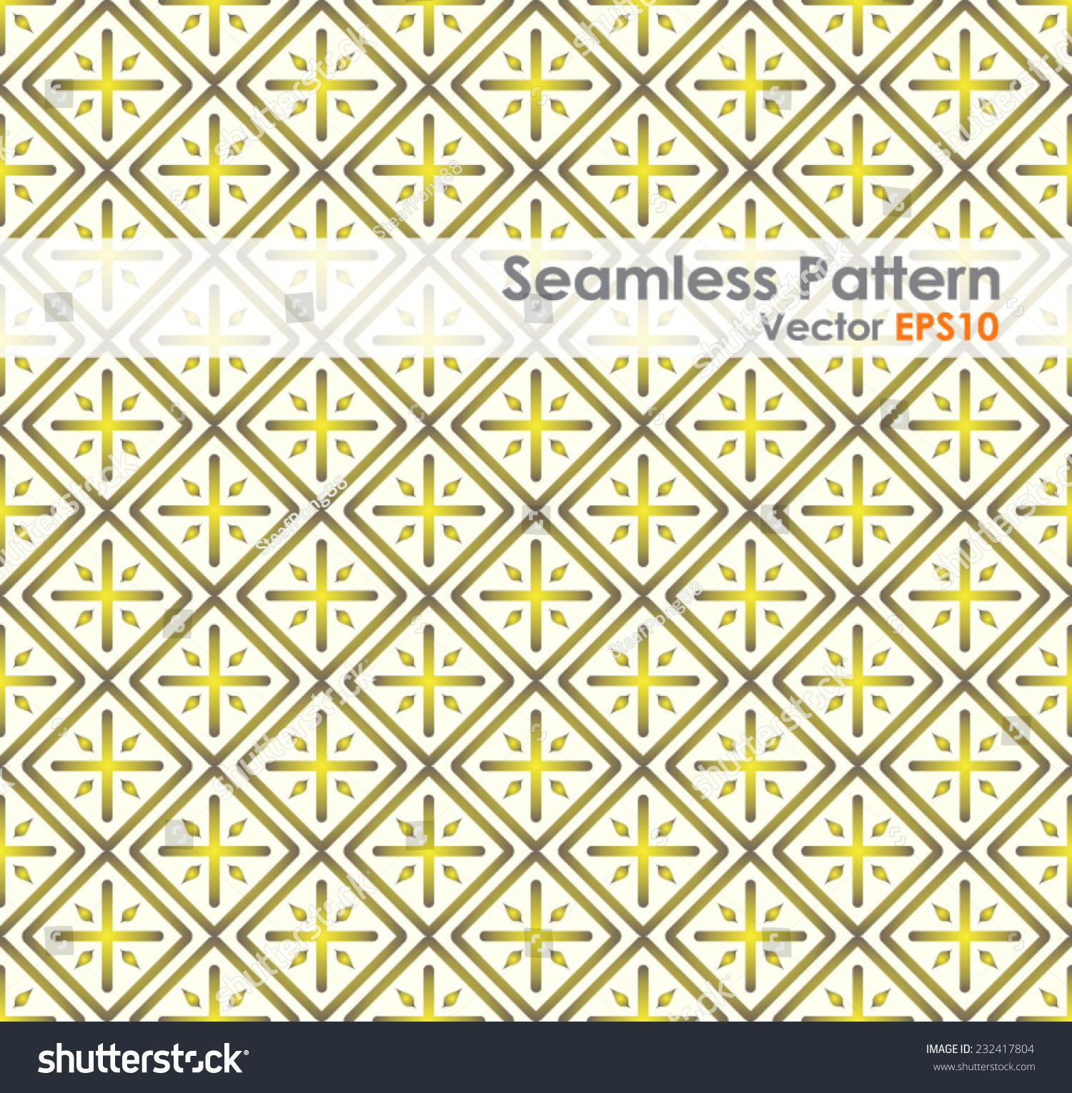 Yellow Plus Sign Rectangle Shape Seamless Stock Vector (Royalty Free ...