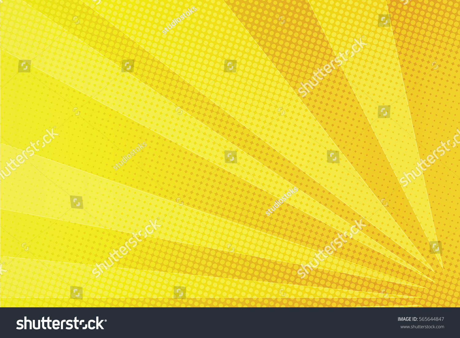 Yellow Rays Comic Pop Art Background Stock Vector (Royalty Free) 565644847