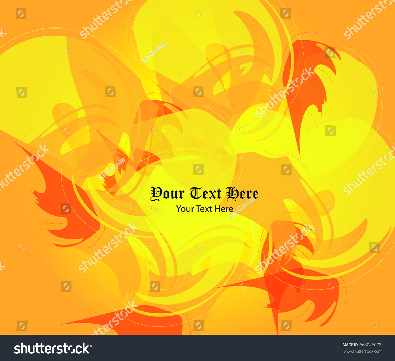 Yellow Red Back Ground Stock Vector (Royalty Free) 663046078 | Shutterstock